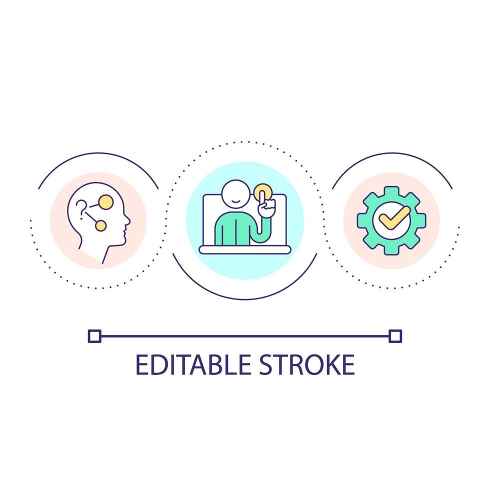 Usability Friendly Interface Loop Concept Icon Satisfied Customer Intuitive Clear Using