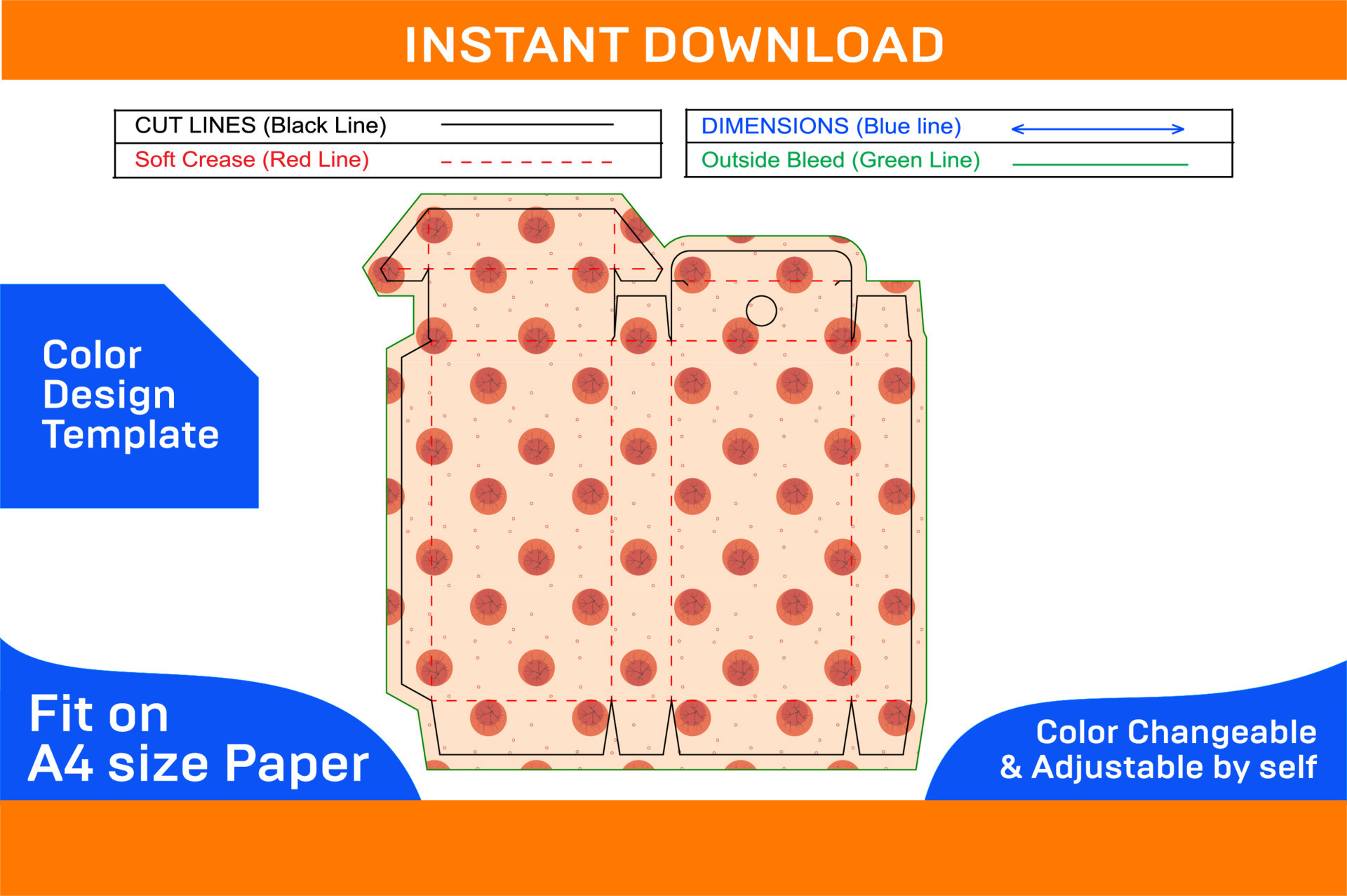 Mints Packaging Box Dieline Template And 3d Render File Easily Editable And Resizeablecolor