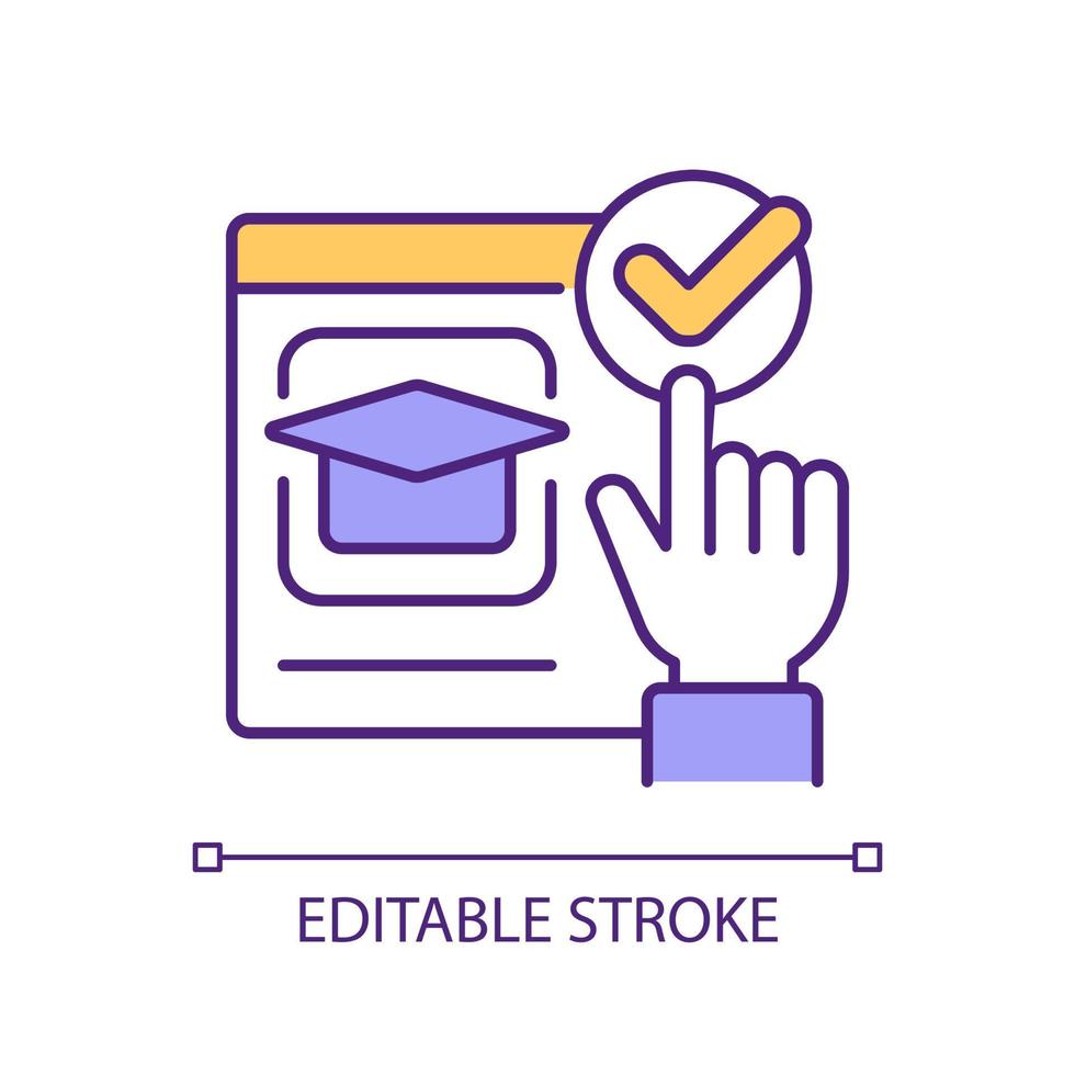 Learning platform interface RGB color icon. Interactive website. User ...