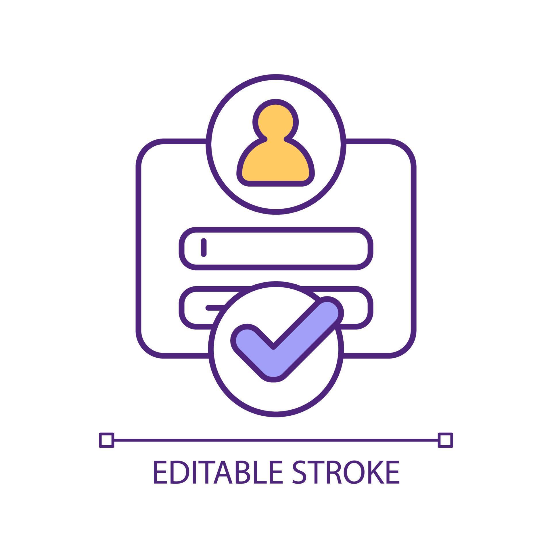 Account Access Rgb Color Icon Login To Social Media Profile User Personal Information Privacy