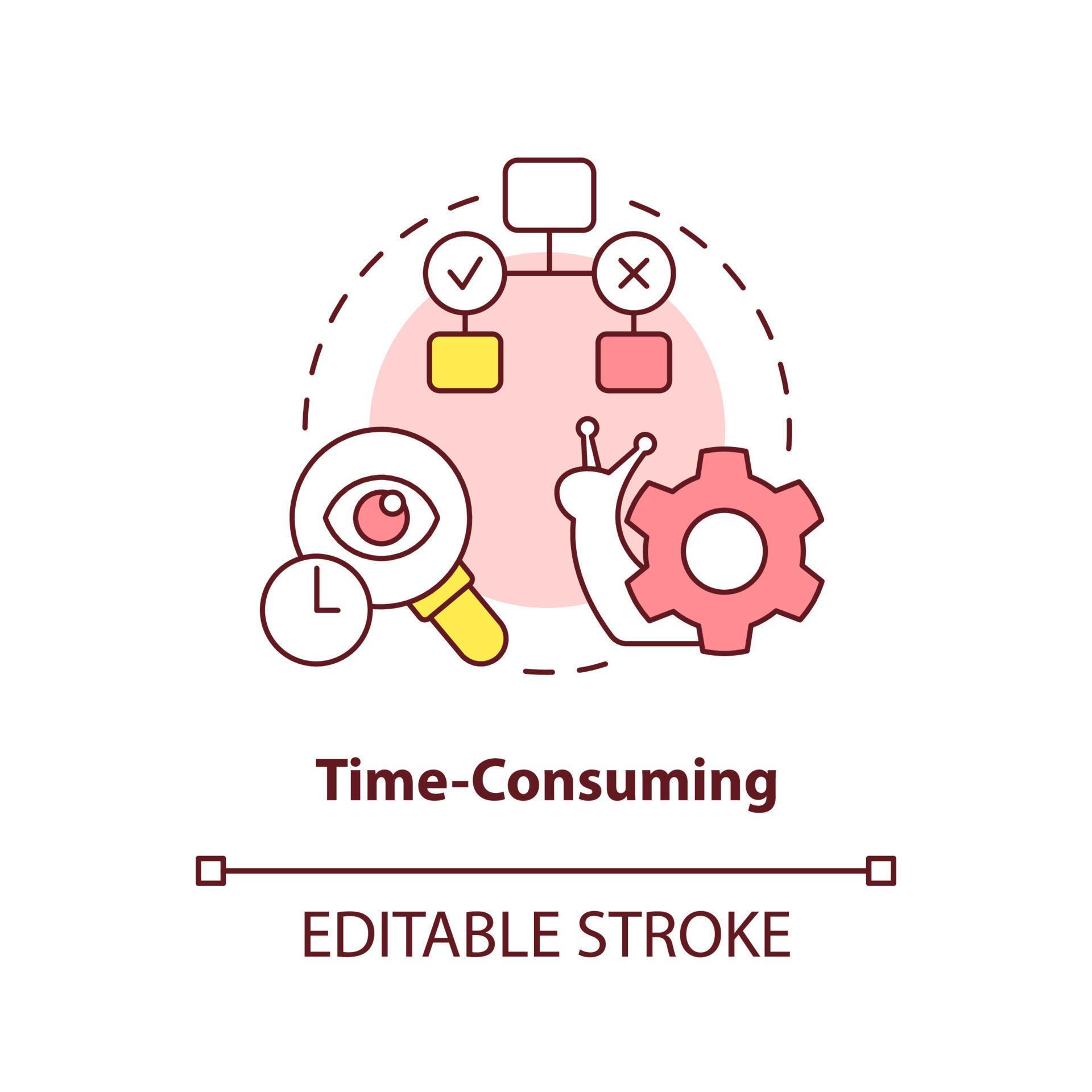Time Consuming Concept Icon Long Term Research Disadvantage Of Case