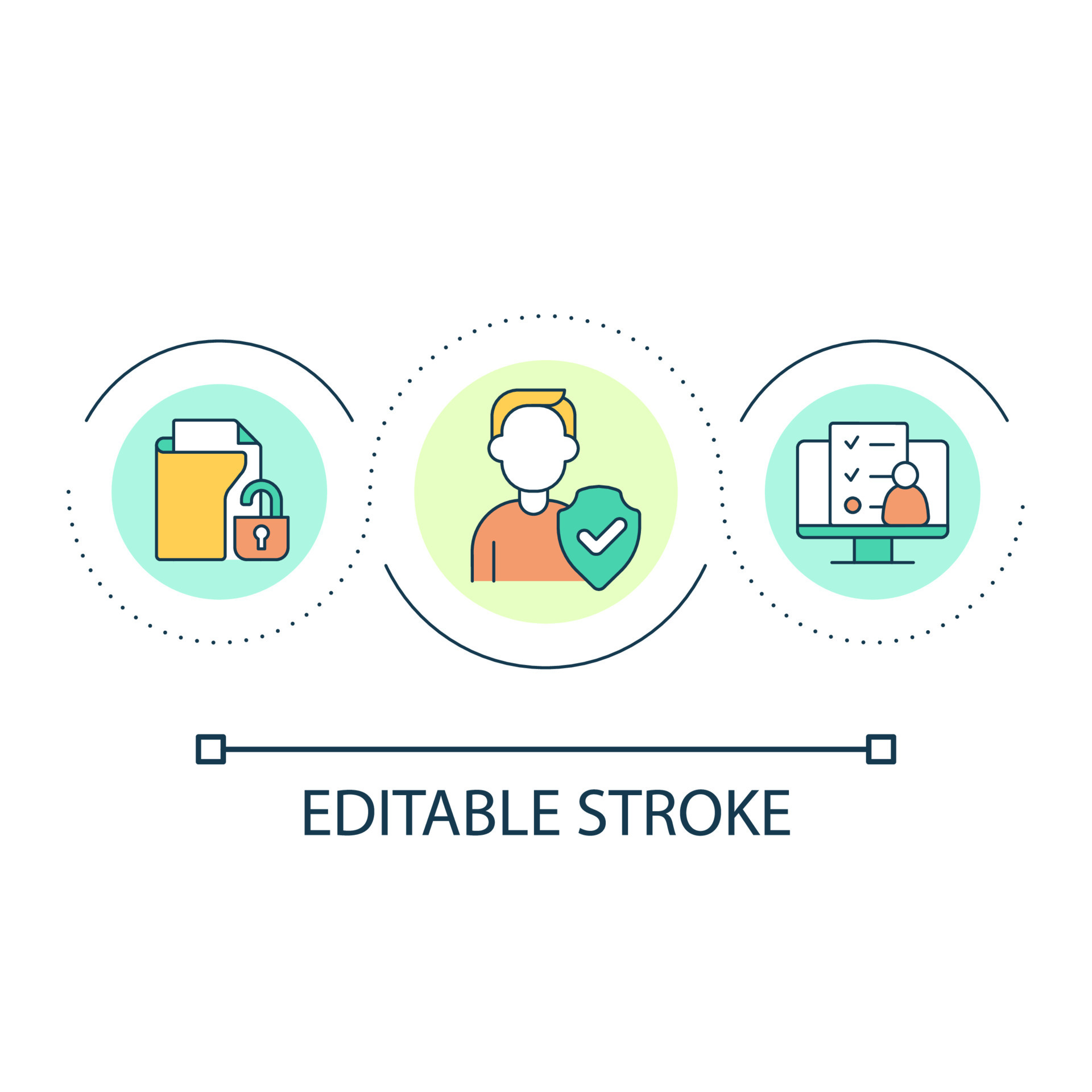 Personal Data Security Loop Concept Icon Sensitive Information Protection Internet Technology