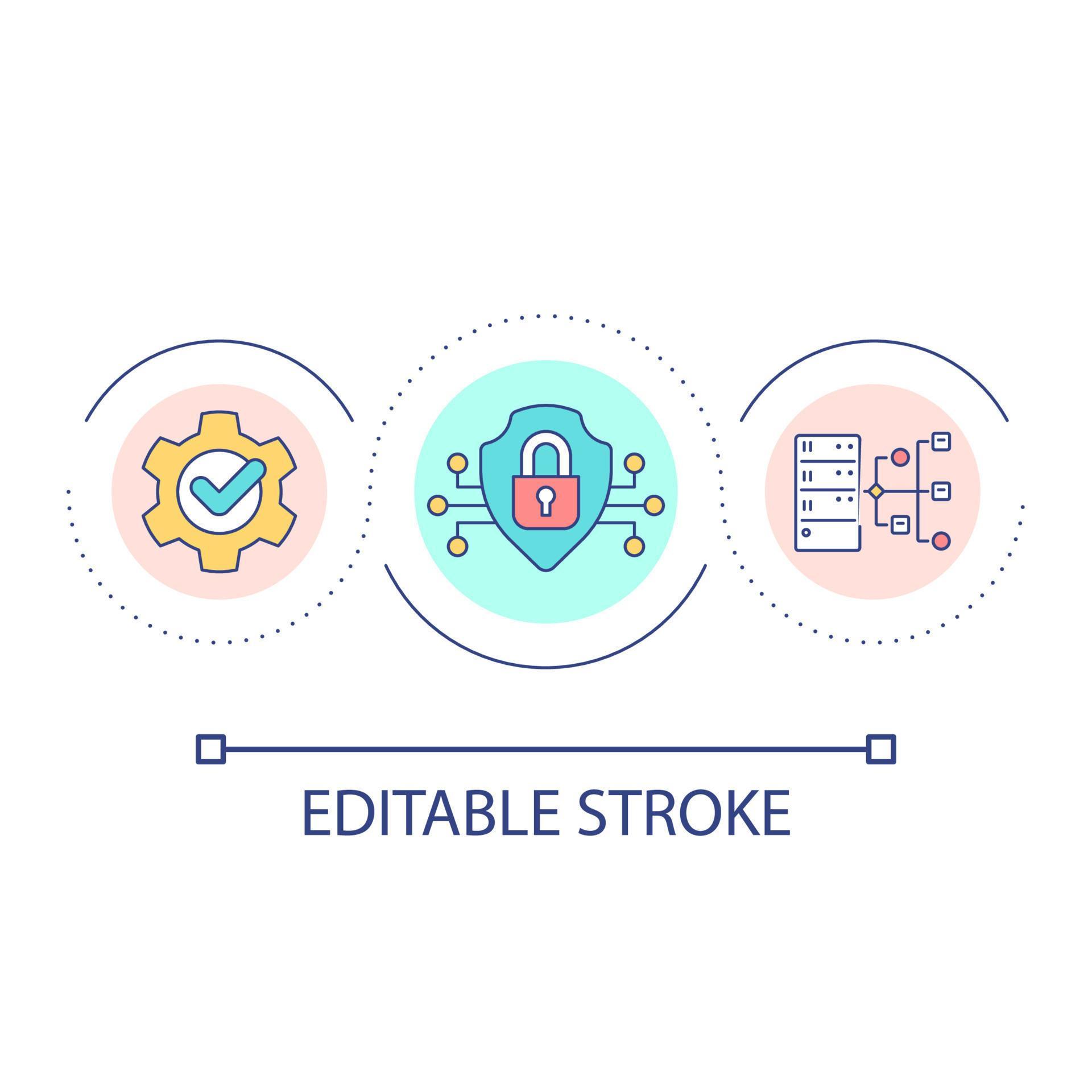 Database Online Security Loop Concept Icon Server For Information