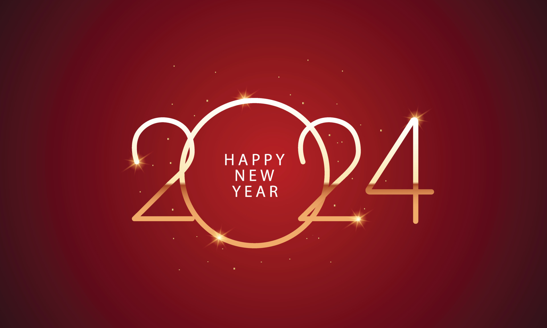 2024 Happy New Year Background Design. Greeting Card, Banner, Poster ...