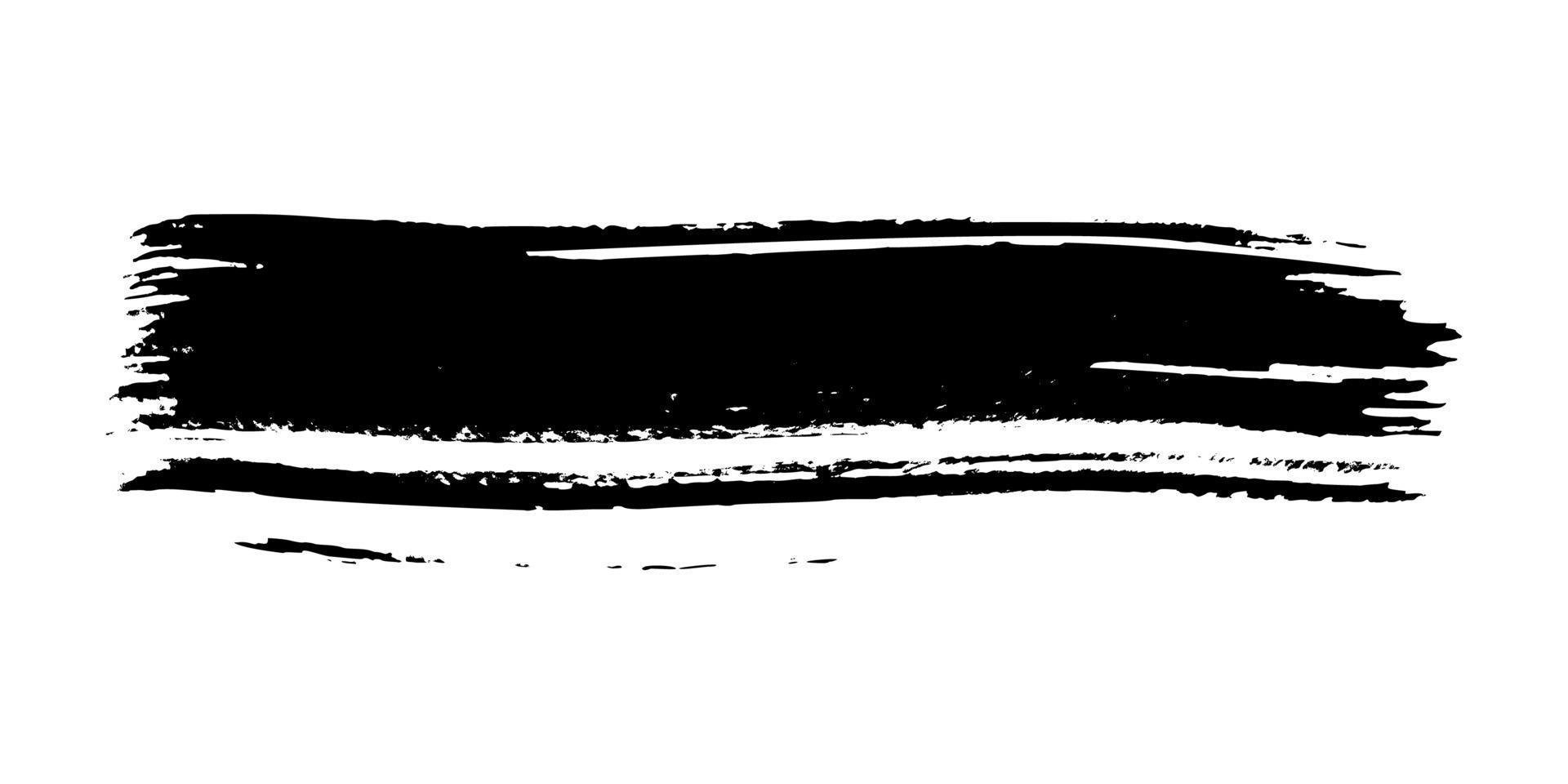 Black brush stroke. Hand drawn ink spots isolated on transparent ...