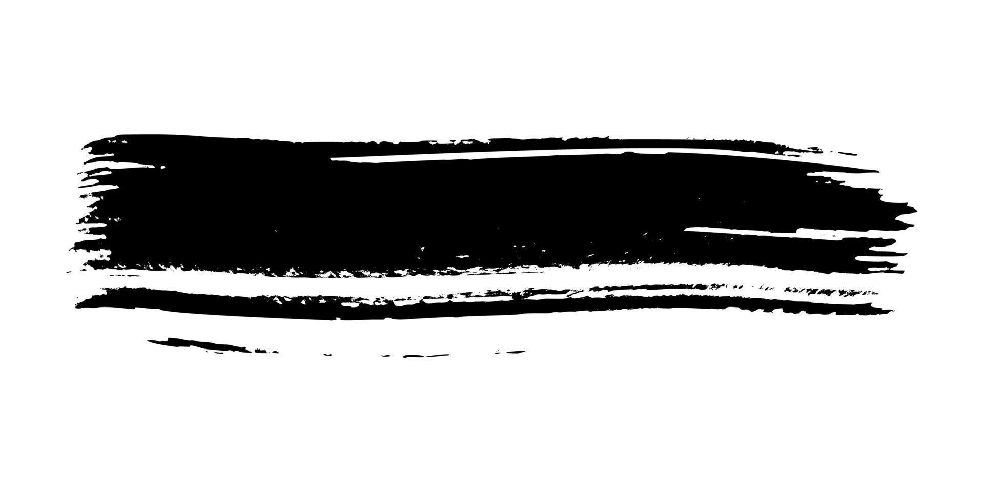 Black brush stroke. Hand drawn ink spots isolated on transparent ...