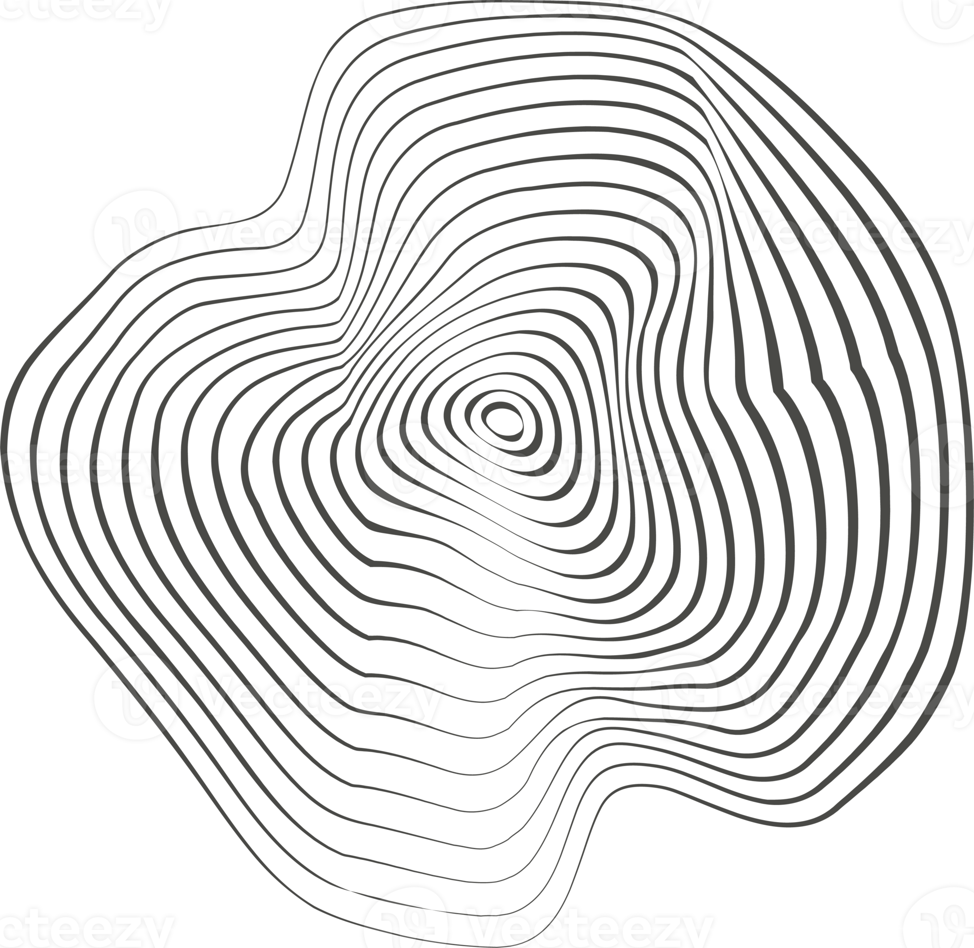 Topography Line Circles Tree Rings Organic Pattern Nature Wavy Contour Shape Topographic Icon