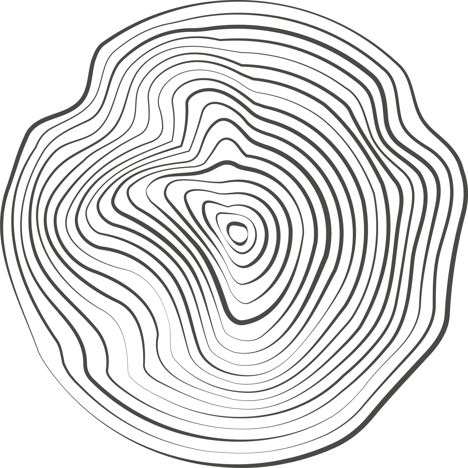 Free Topography Line Circles Tree Rings Organic Pattern Nature Wavy Contour Shape Topographic