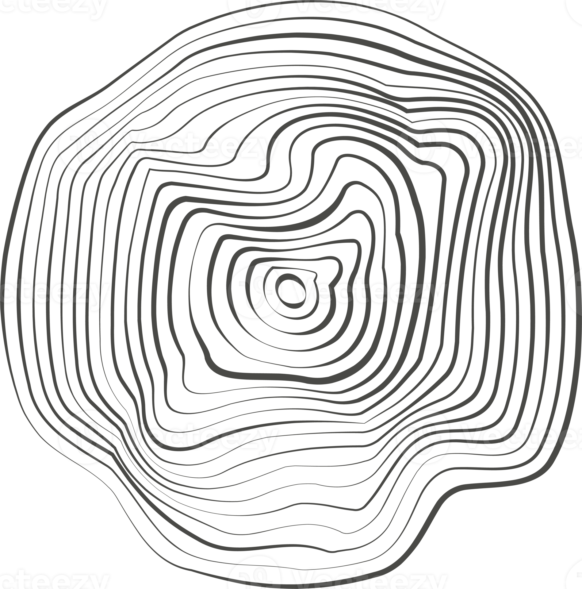 Topography Line Circles Tree Rings Organic Pattern Nature Wavy Contour Shape Topographic Icon