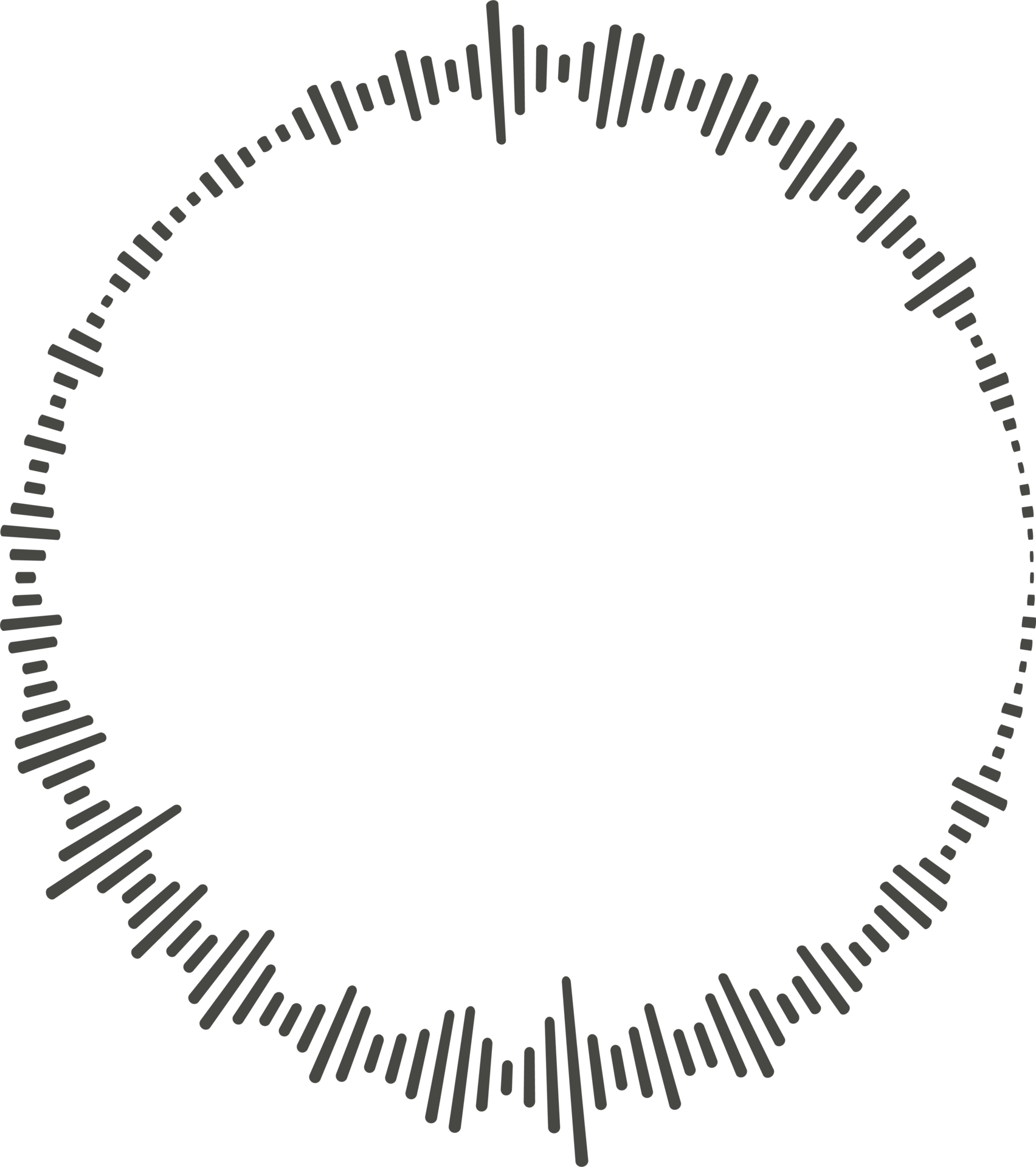 Circle audio wave. Circular music sound equalizer. Abstract radial radio and voice volume symbol ...