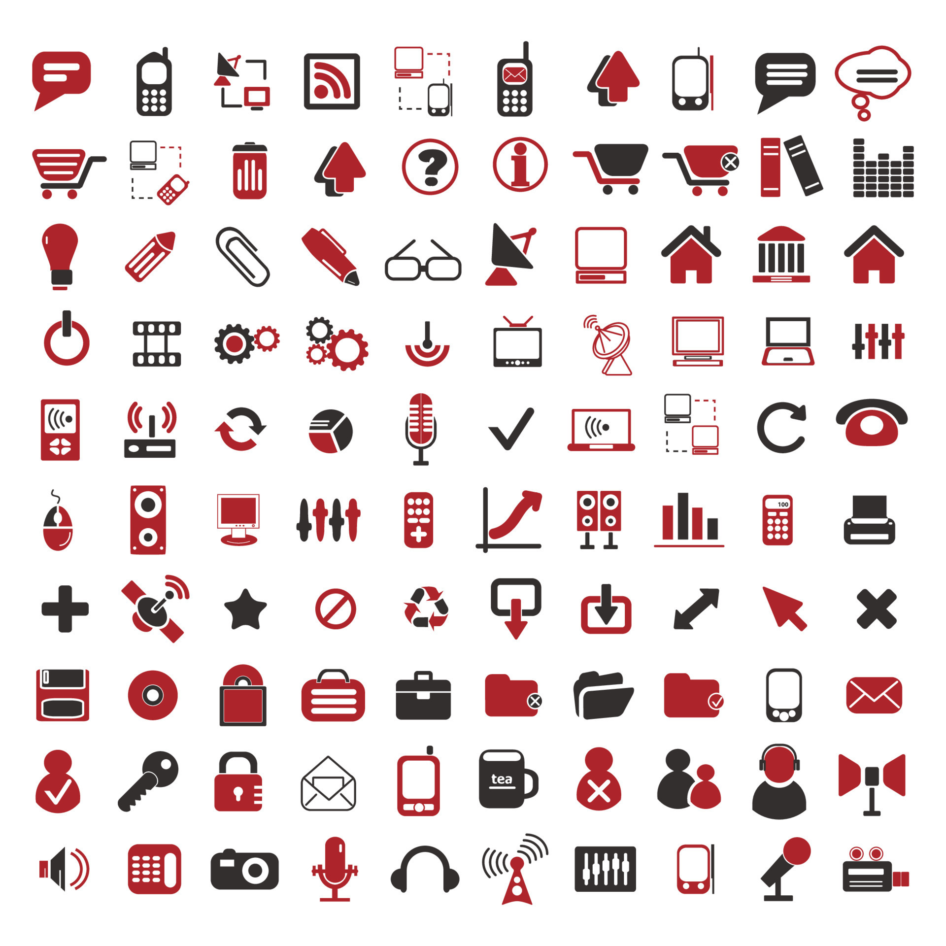 collection of various icon vector designs 22735452 Vector Art at Vecteezy