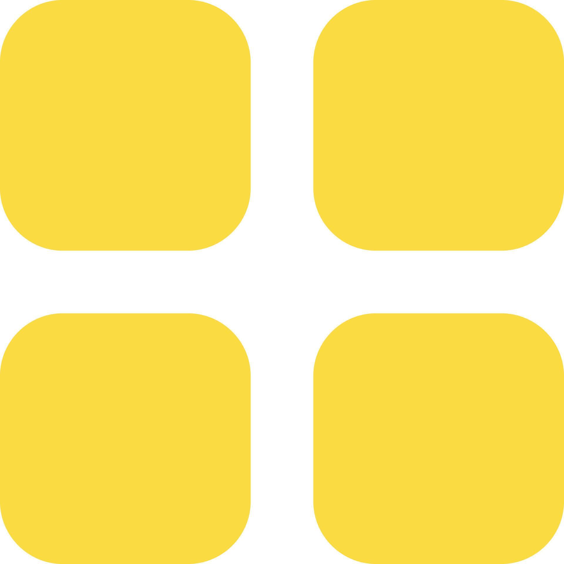 Bento like menu flat color ui icon. Four squares. Chocolate menu representation. Navigation ...