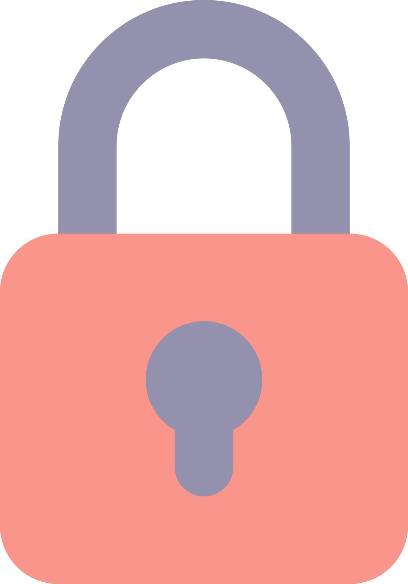 Locked Padlock Flat Color Ui Icon Restrict Access Security Settings Encrypting Content