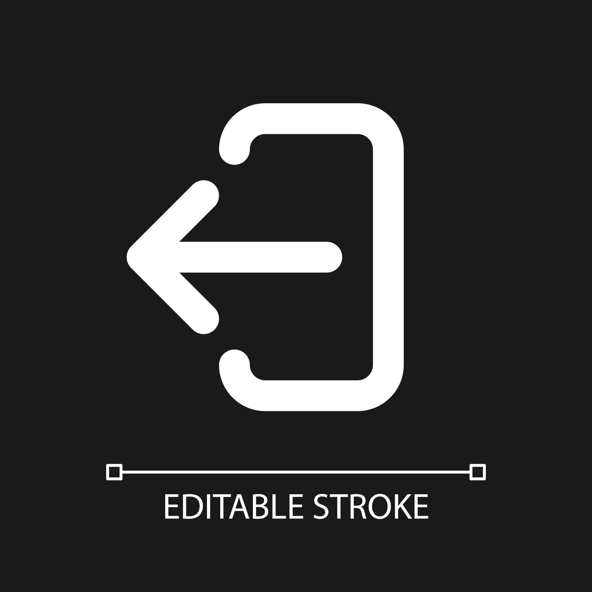 Export data pixel perfect white linear ui icon for dark theme. Import files. Data backup. Vector ...