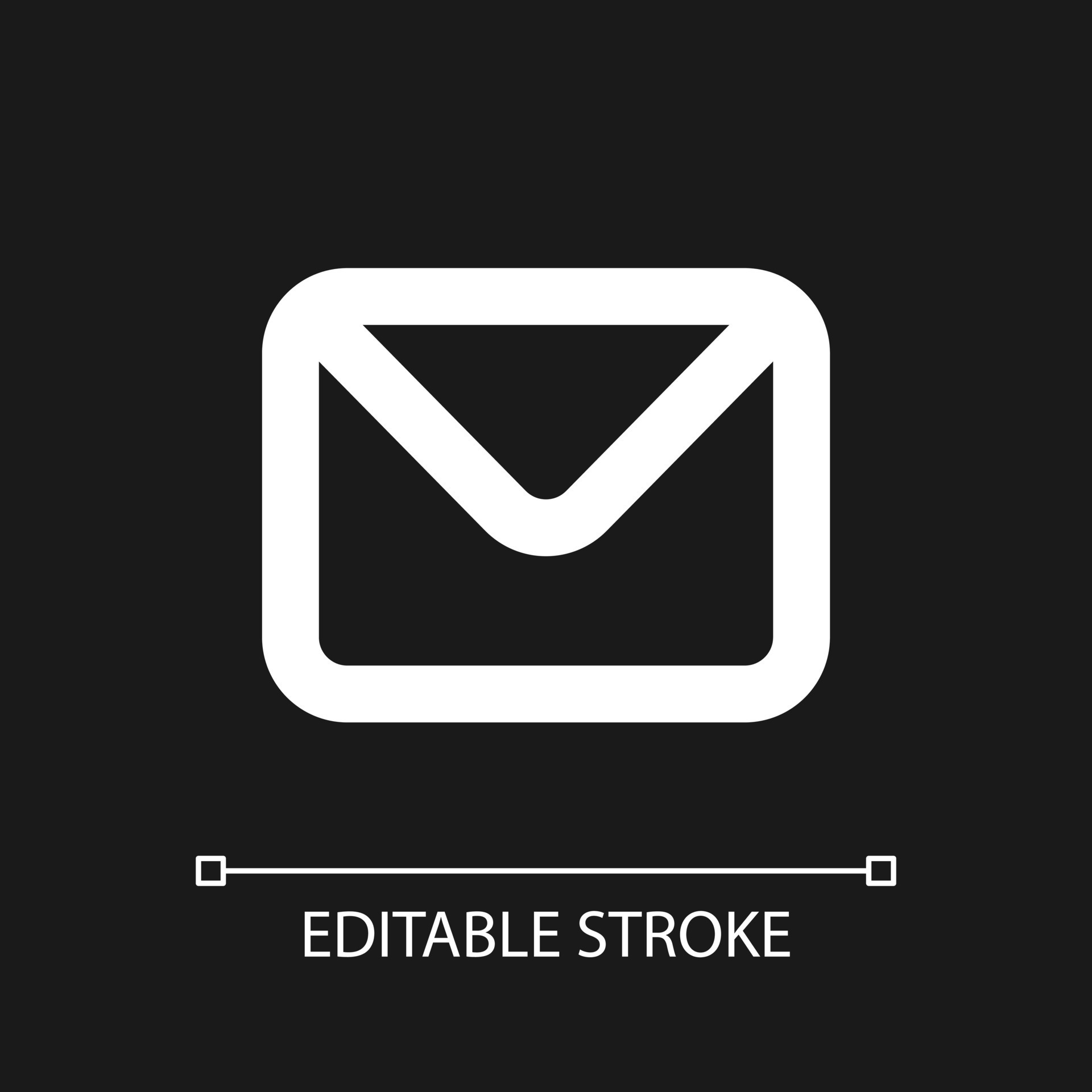 Unread Message Pixel Perfect White Linear Ui Icon For Dark Theme Text Messaging Communication