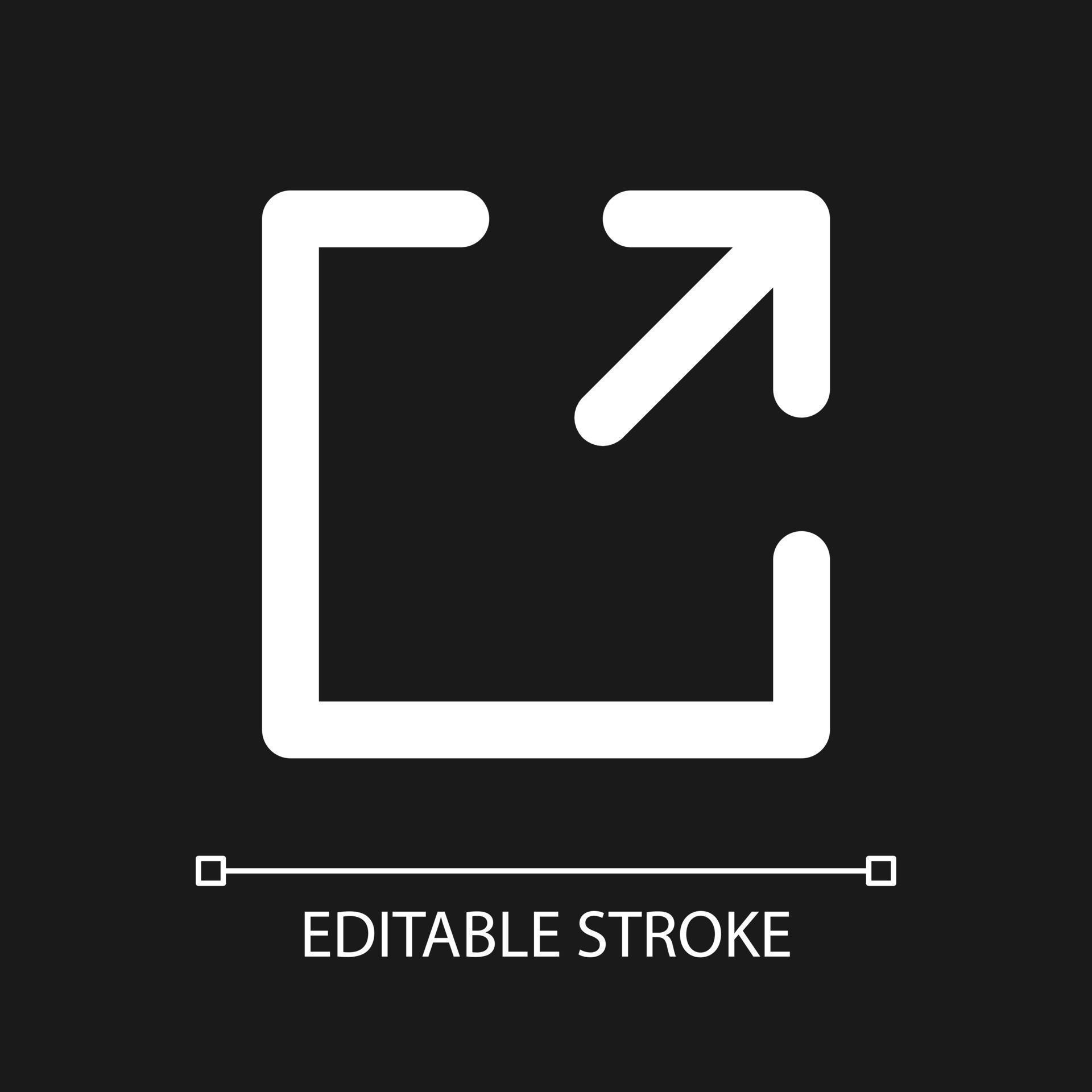 Resize pixel perfect white linear ui icon for dark theme. Change size of window. Optimize format ...