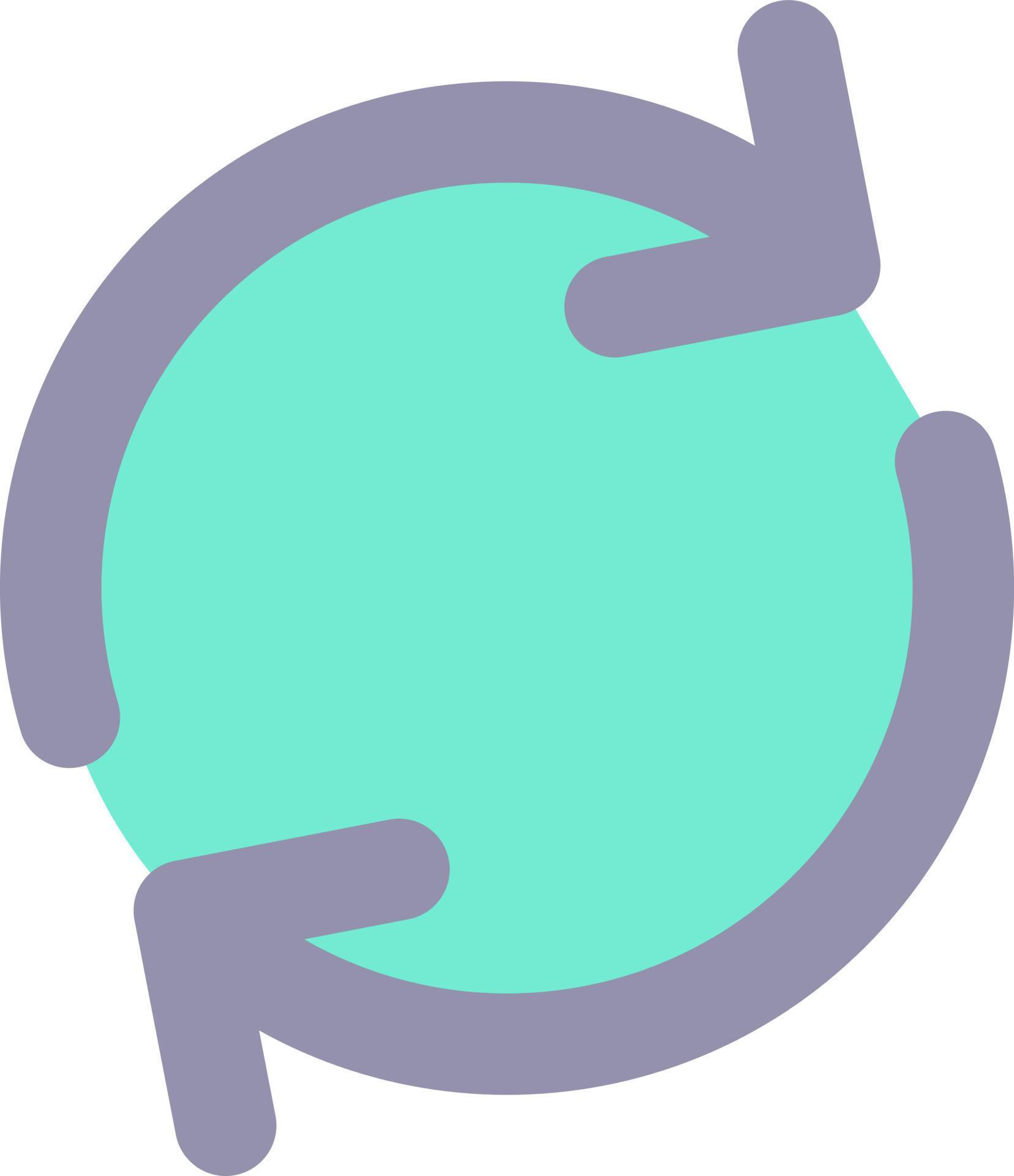 Synchronization Flat Color Ui Icon Rotating Arrows Sync Process
