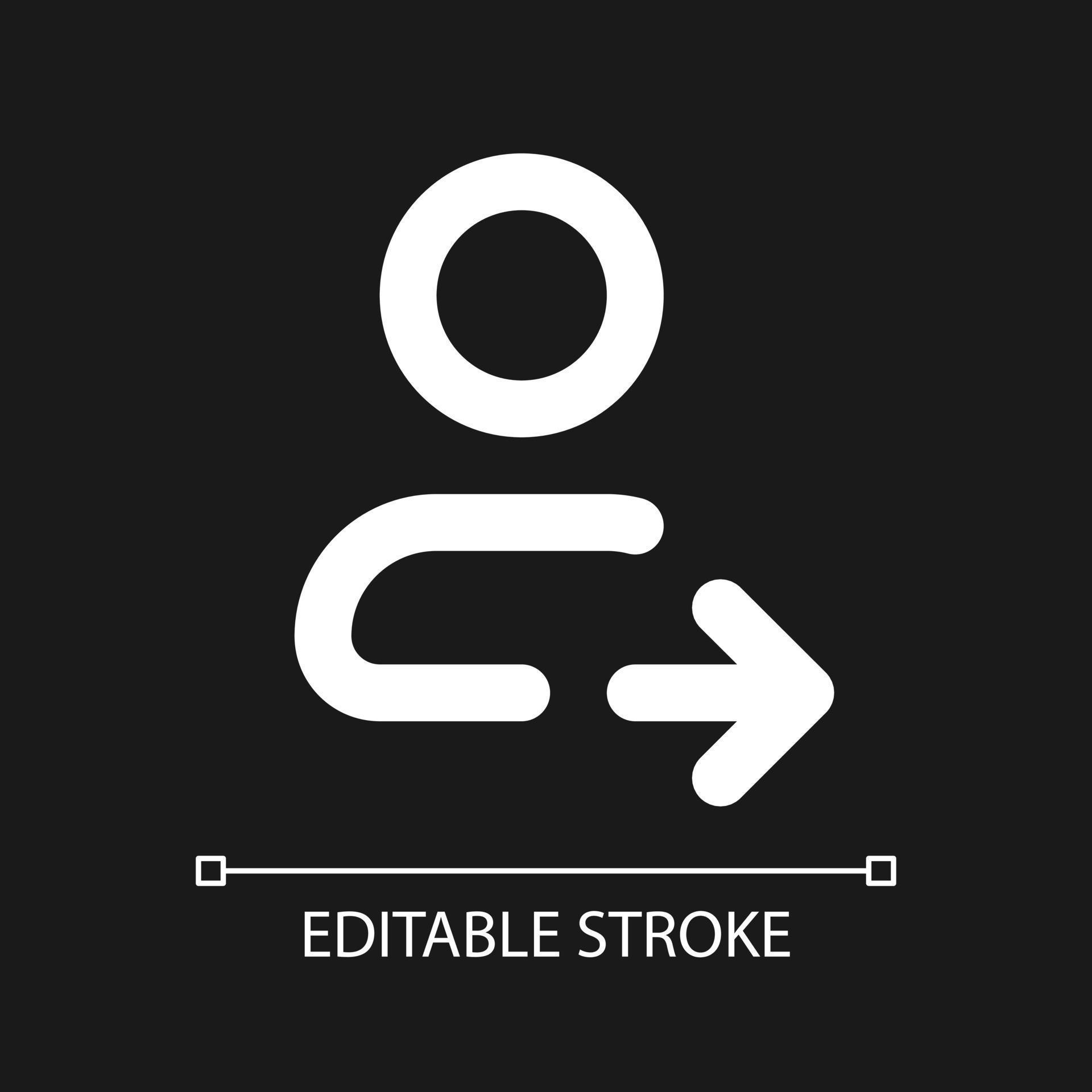 Transfer contact pixel perfect white linear ui icon for dark theme ...