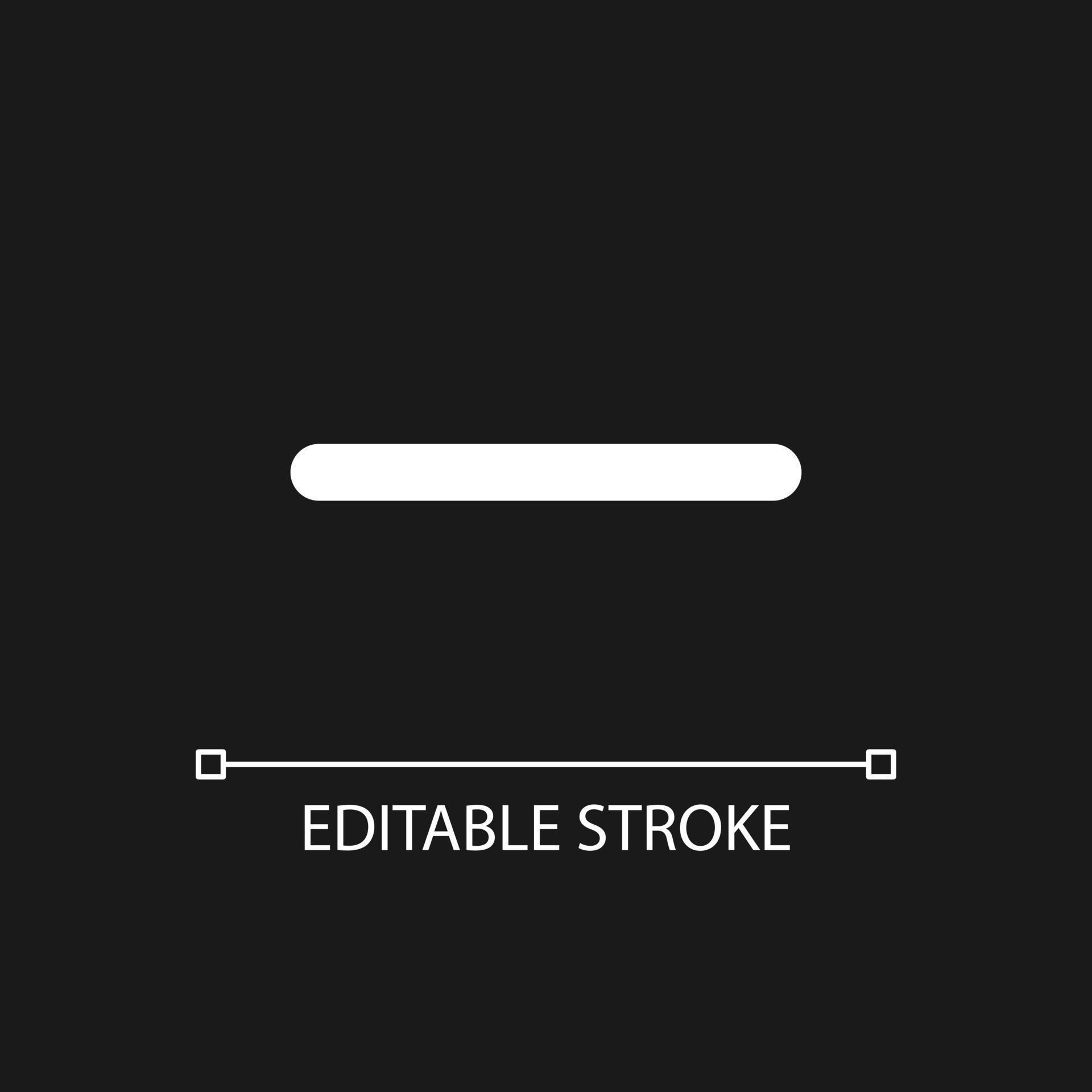 Minus Pixel Perfect White Linear Ui Icon For Dark Theme Collapsing Option Interactive Content