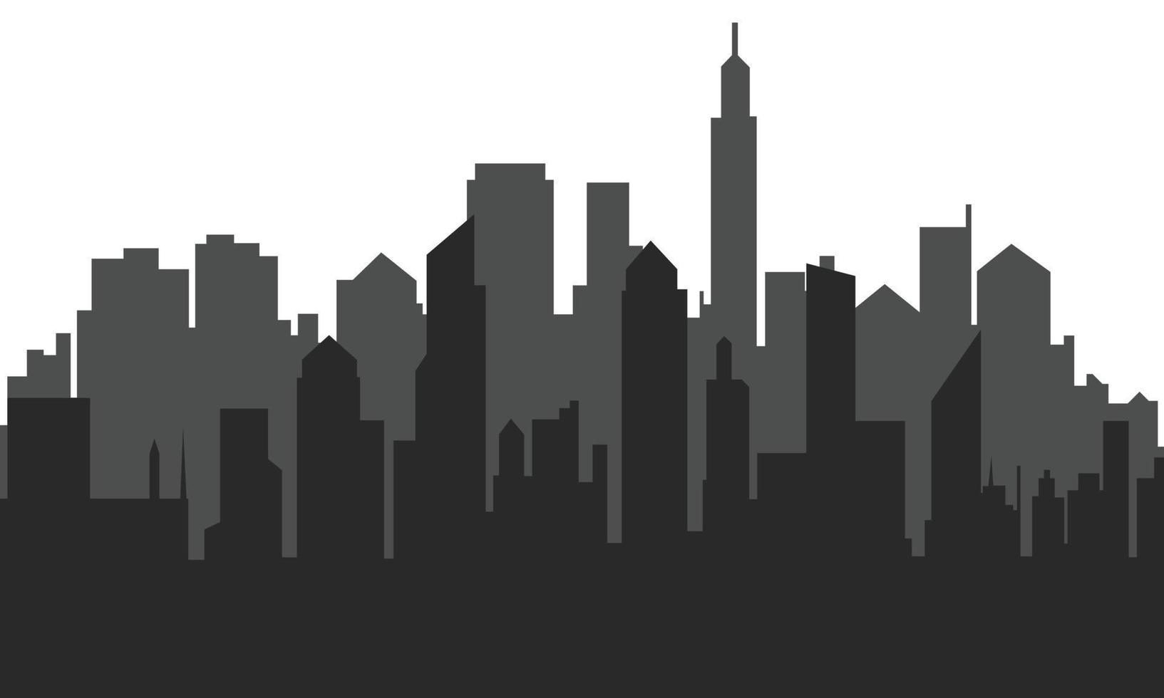 city scape silhouette vector. Urban cityscape silhouettes vector ...