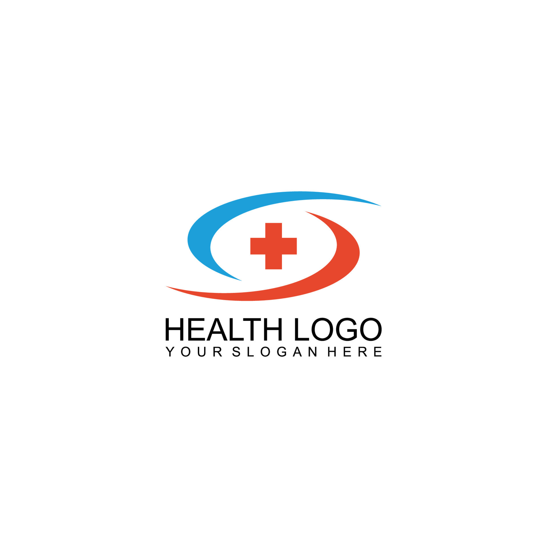 Creative health care concept logo template. cross plus medical logo icon template elements ...