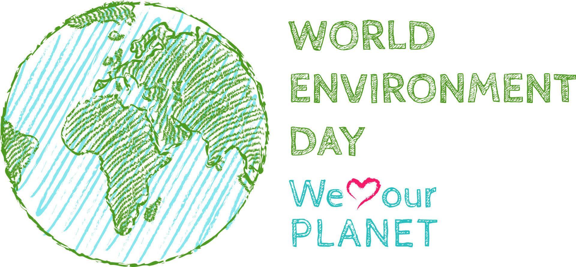 Vector vintage poster for Earth day. Earth day 22 april. We love our ...