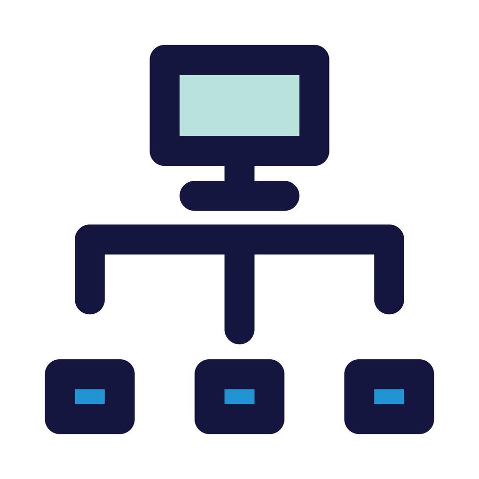 server connection of network connection fill icon style 22750751 Vector ...