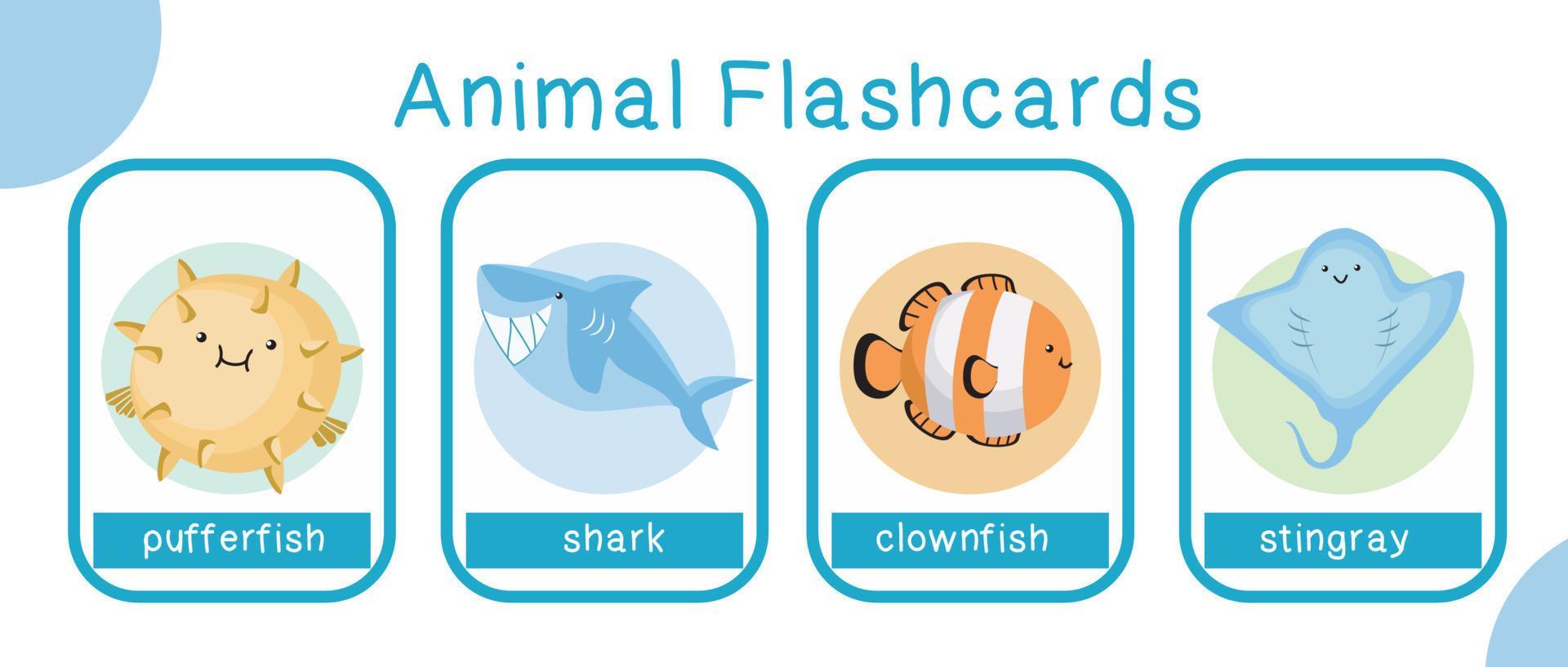 Cute animal flashcards collection. English alphabet with cartoon ...