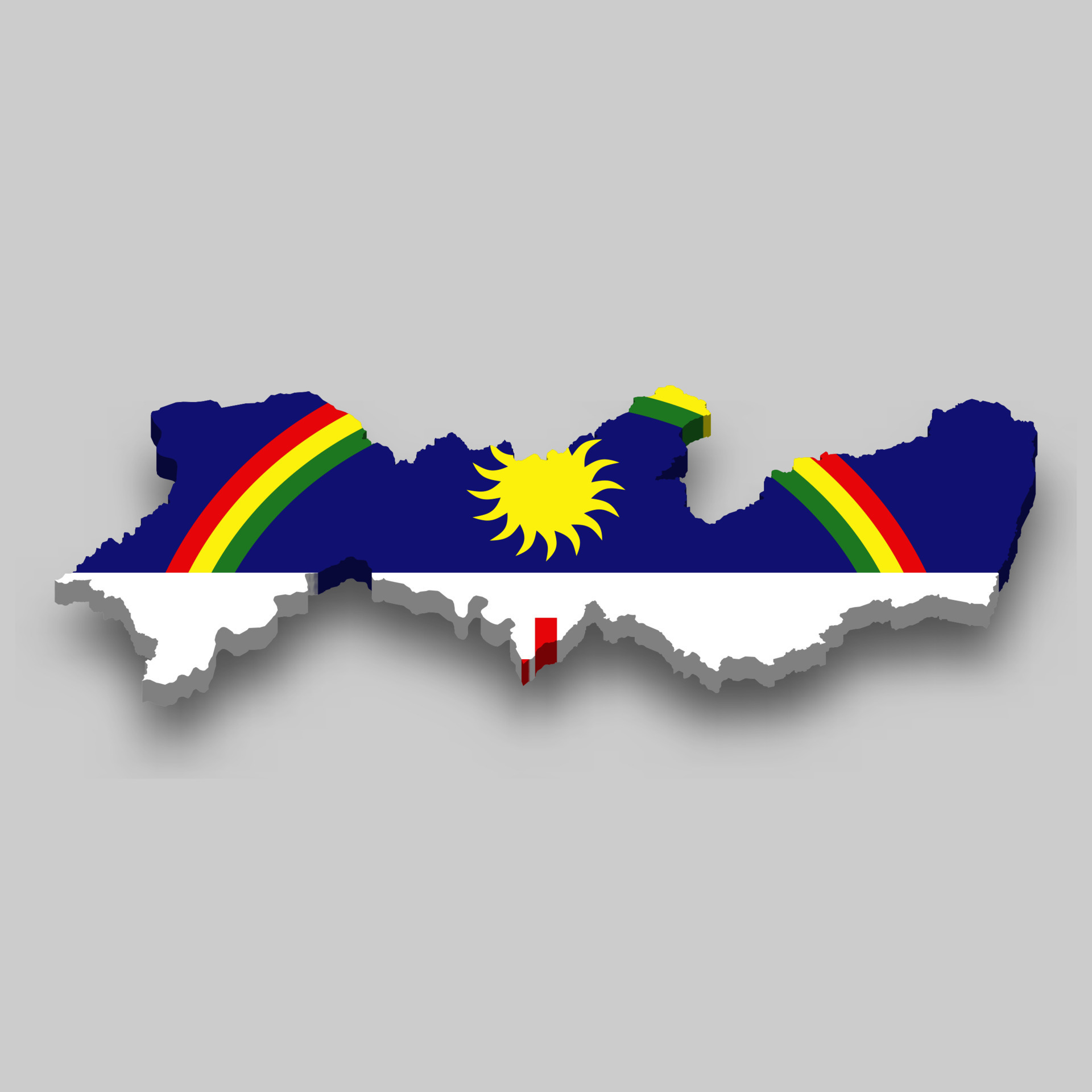 3d Isometric Map Of Pernambuco With Flag 22753539 Vector Art At Vecteezy