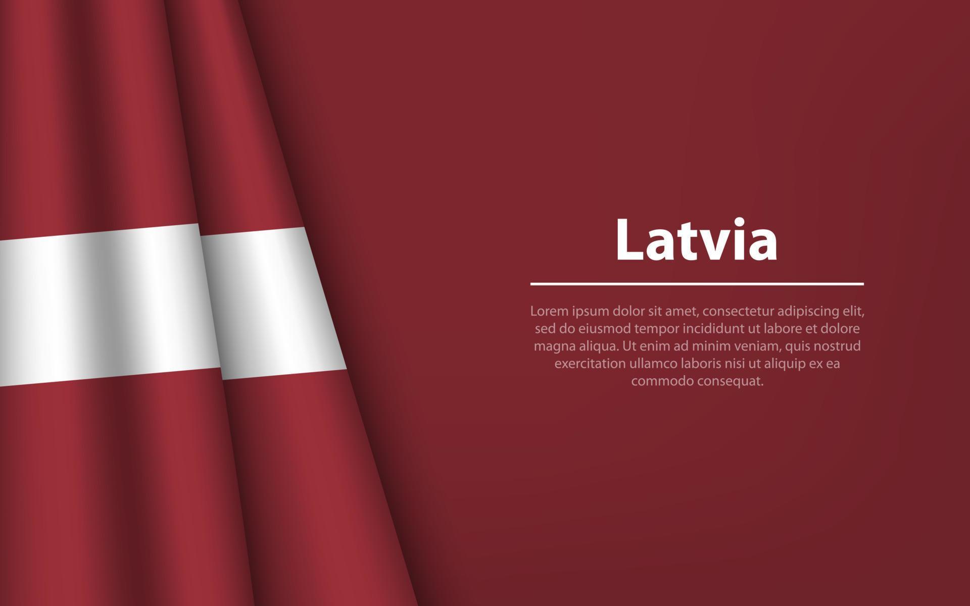 Wave flag of Latvia with copyspace background. 22755437 Vector Art at Vecteezy