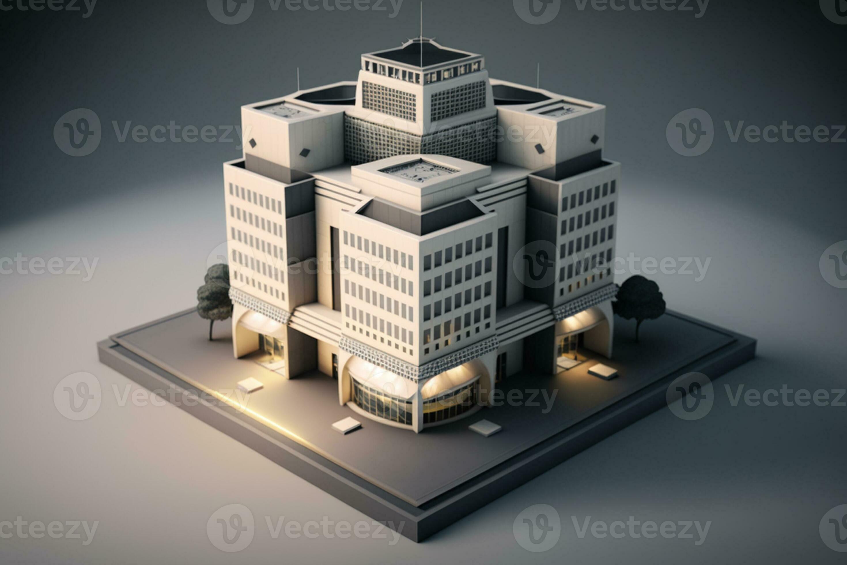 3D building Structure on a Surface, 3d real estate concept AI-generated artwork 22755706 Stock ...