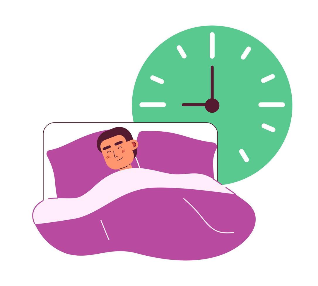 Get enough sleep flat concept vector spot illustration. Editable 2D ...