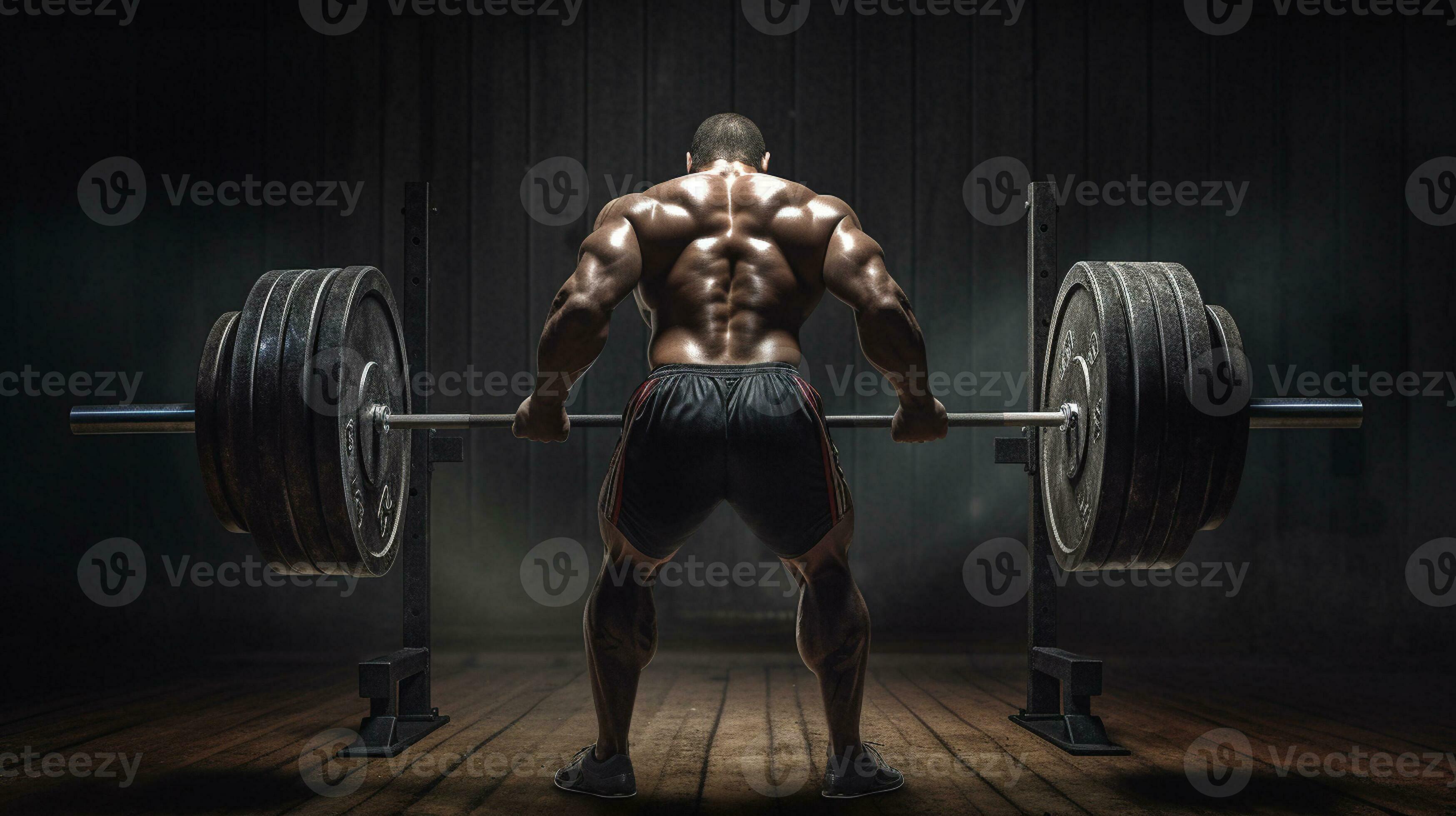 Handsome Strong Athletic Men Pumping Up Muscles Workout Bodybuilding