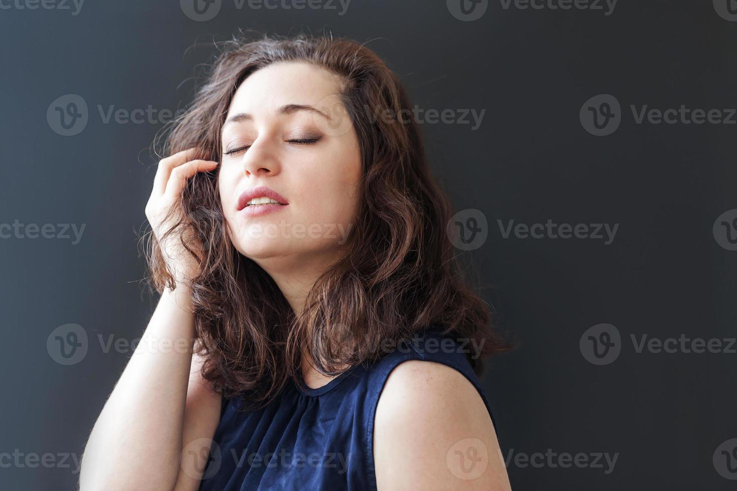 Happy Girl Smiling Beauty Portrait Young Happy Positive Laughing