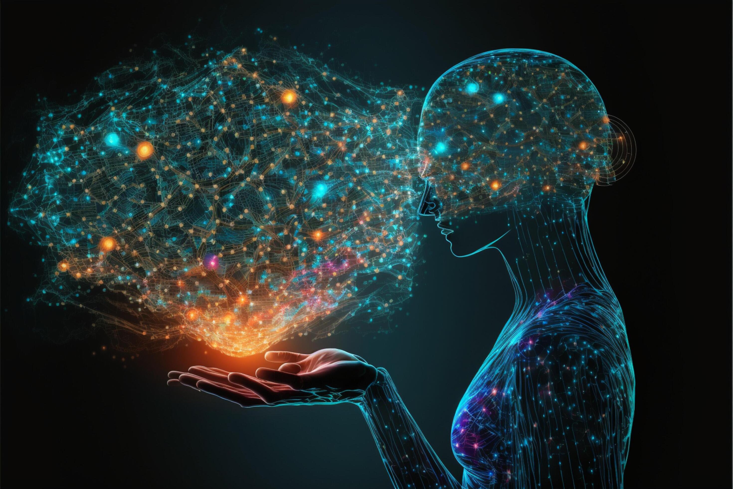 Digital neural network. Generative Ai 22758666 Stock Photo at Vecteezy