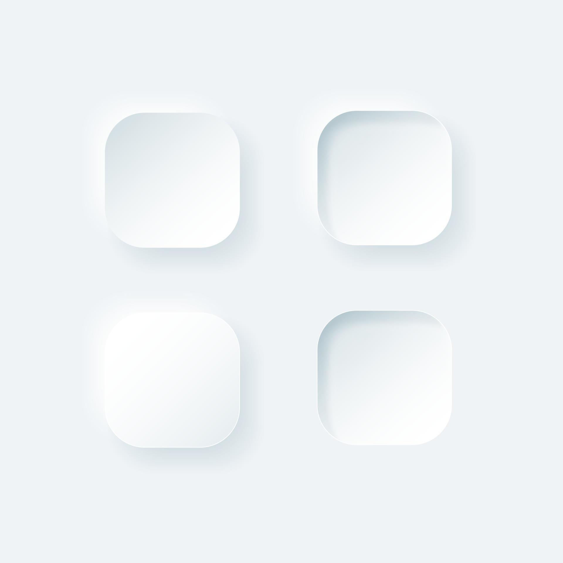 Neumorphism Style Uiux User Interface Button Vector Illustration
