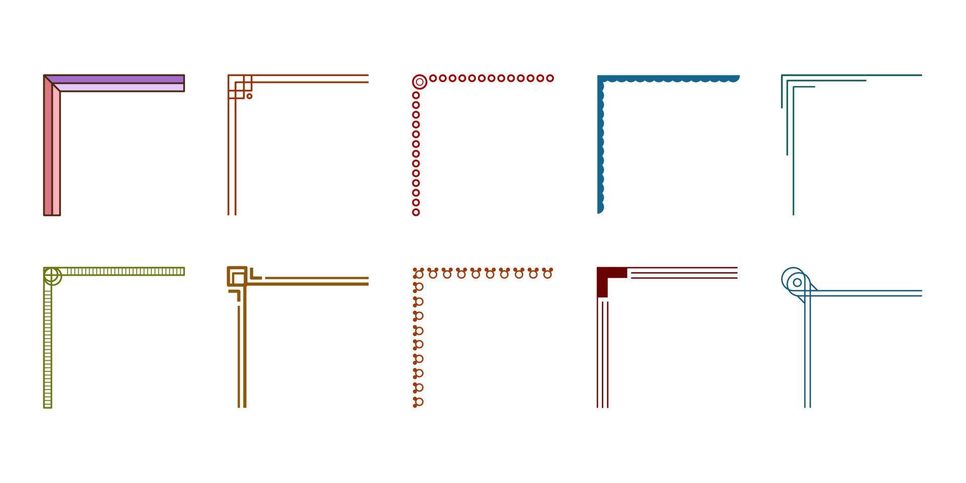 Edge border vector set collection graphic clipart design 22759884 Vector Art at Vecteezy