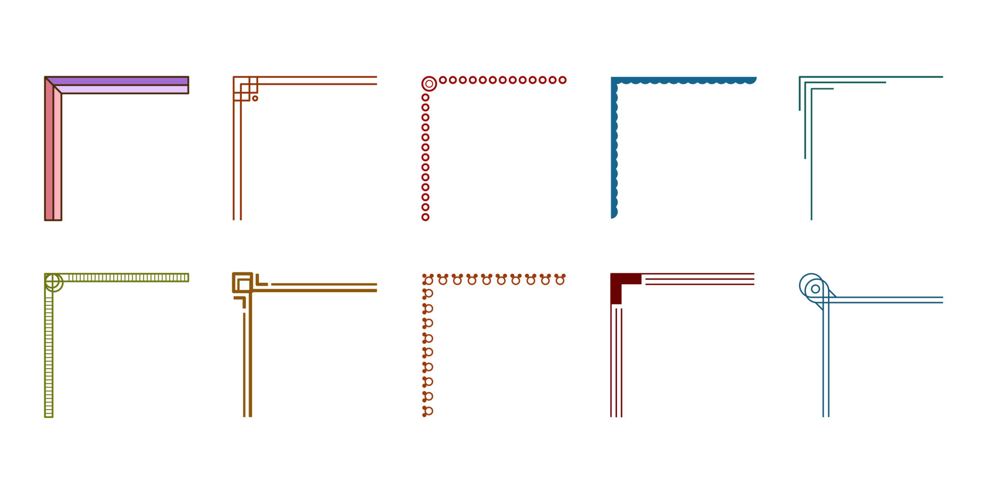 Edge Border Vector Set Collection Graphic Clipart Design 22759884