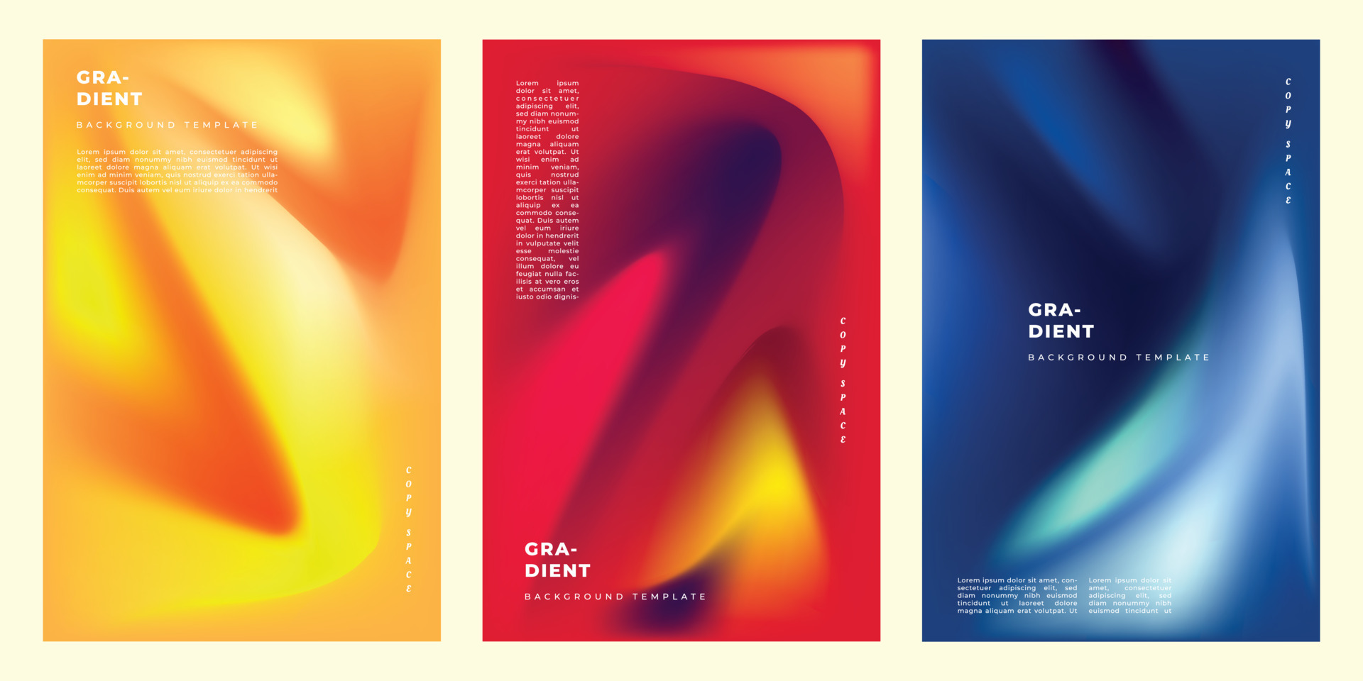 Colorful Fluid Mesh Gradient Poster Design Set Copy Space 22760511 Vector Art At Vecteezy