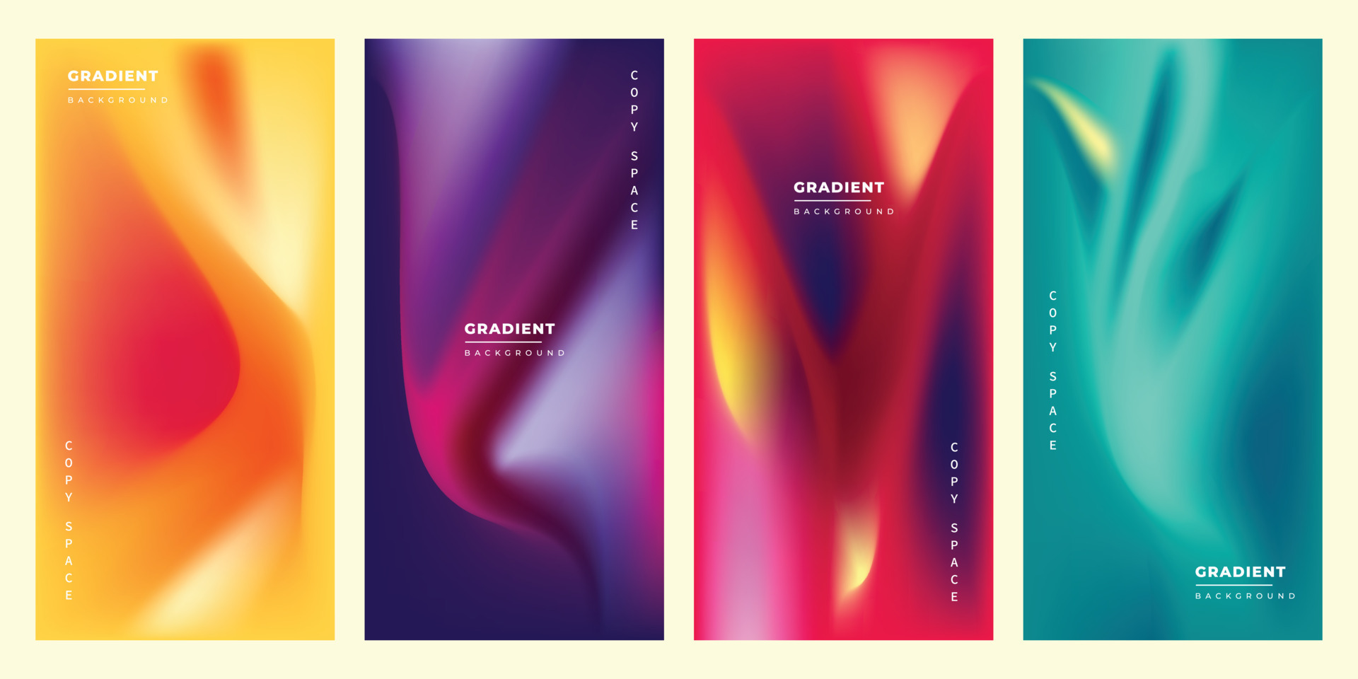 Colorful Fluid Mesh Gradient Poster Design Set Copy Space 22760516 Vector Art At Vecteezy
