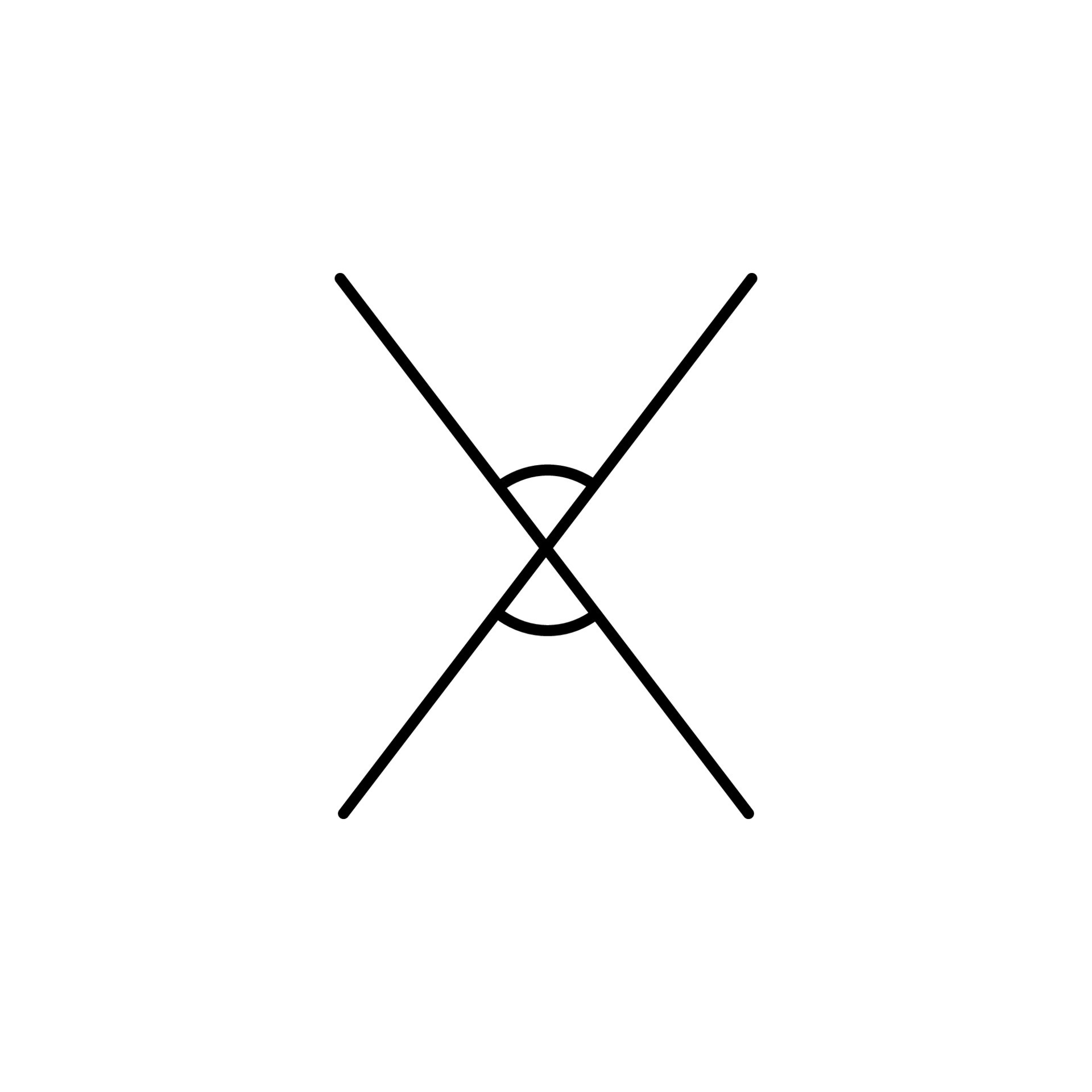 Two Crossing Lines Vector Icon 22761391 Vector Art At Vecteezy