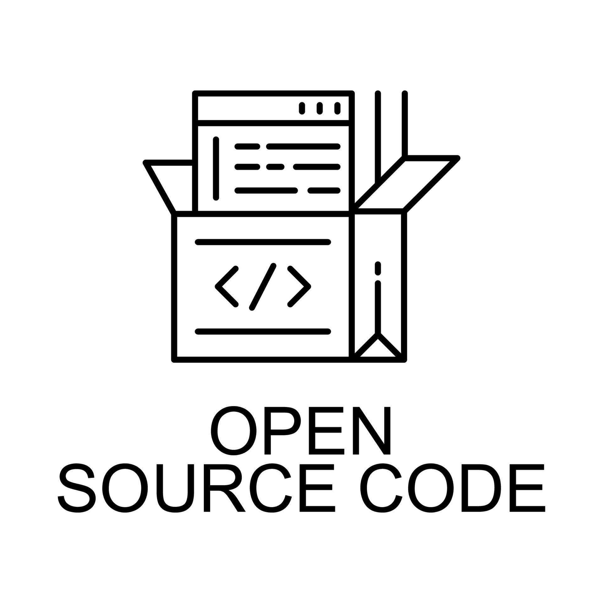 open source code vector icon 22762924 Vector Art at Vecteezy