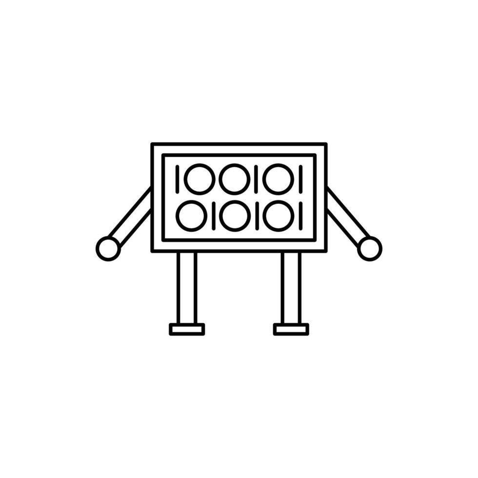 Robotic technology monitor vector icon 22764112 Vector Art at Vecteezy