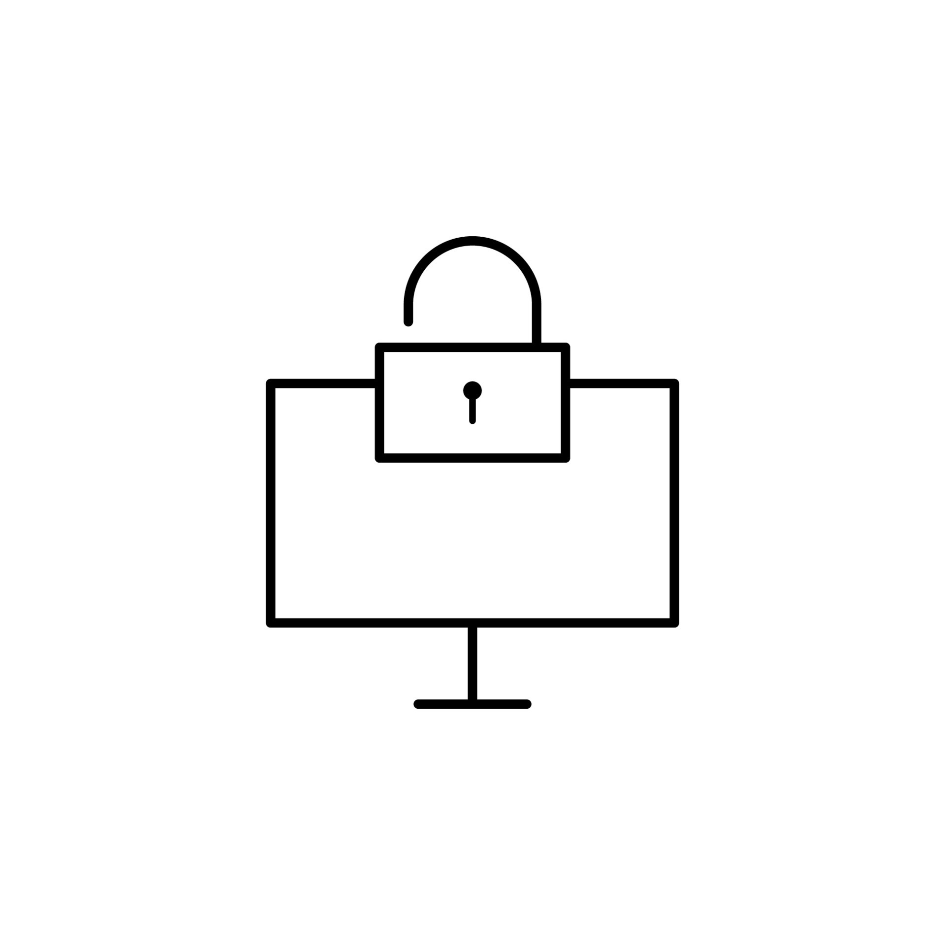 PC Lock vector icon 22768035 Vector Art at Vecteezy