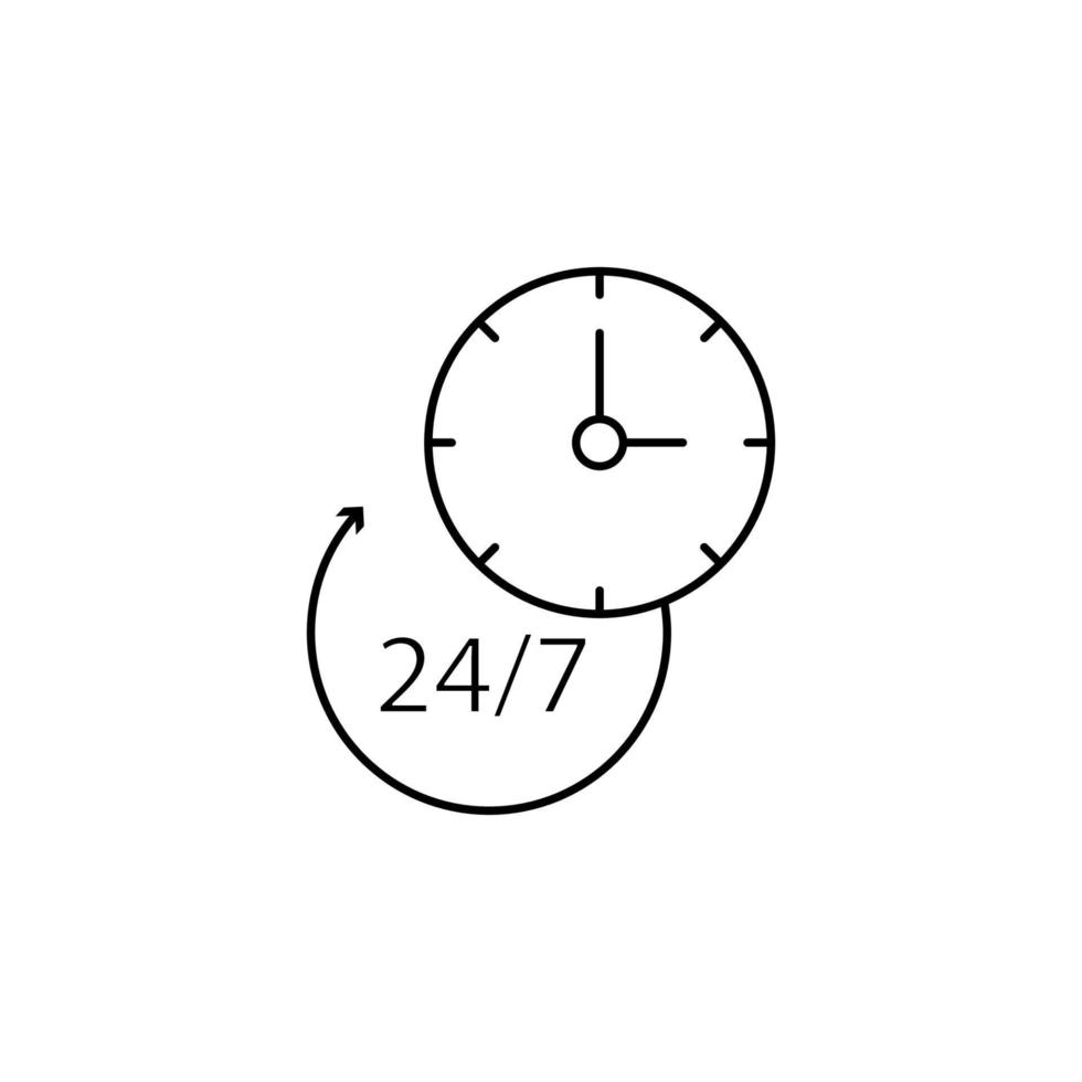 Time Clock Vector Icon 22768267 Vector Art At Vecteezy