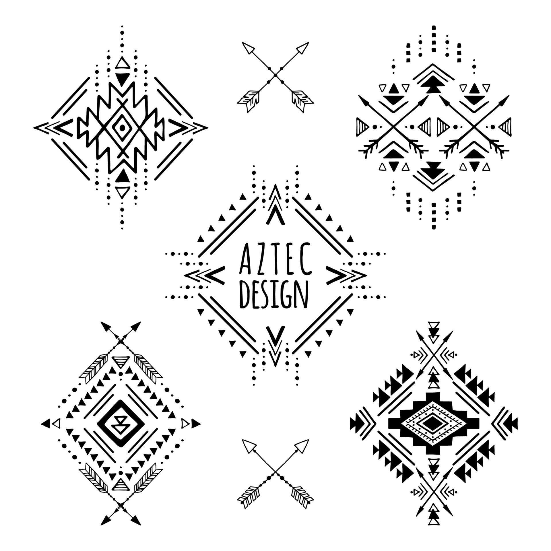Aztec vector elements. 22768314 Vector Art at Vecteezy