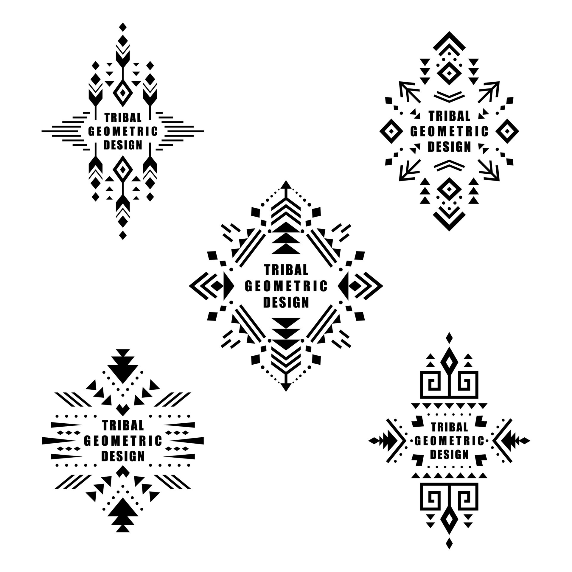 Aztec vector elements. 22768316 Vector Art at Vecteezy