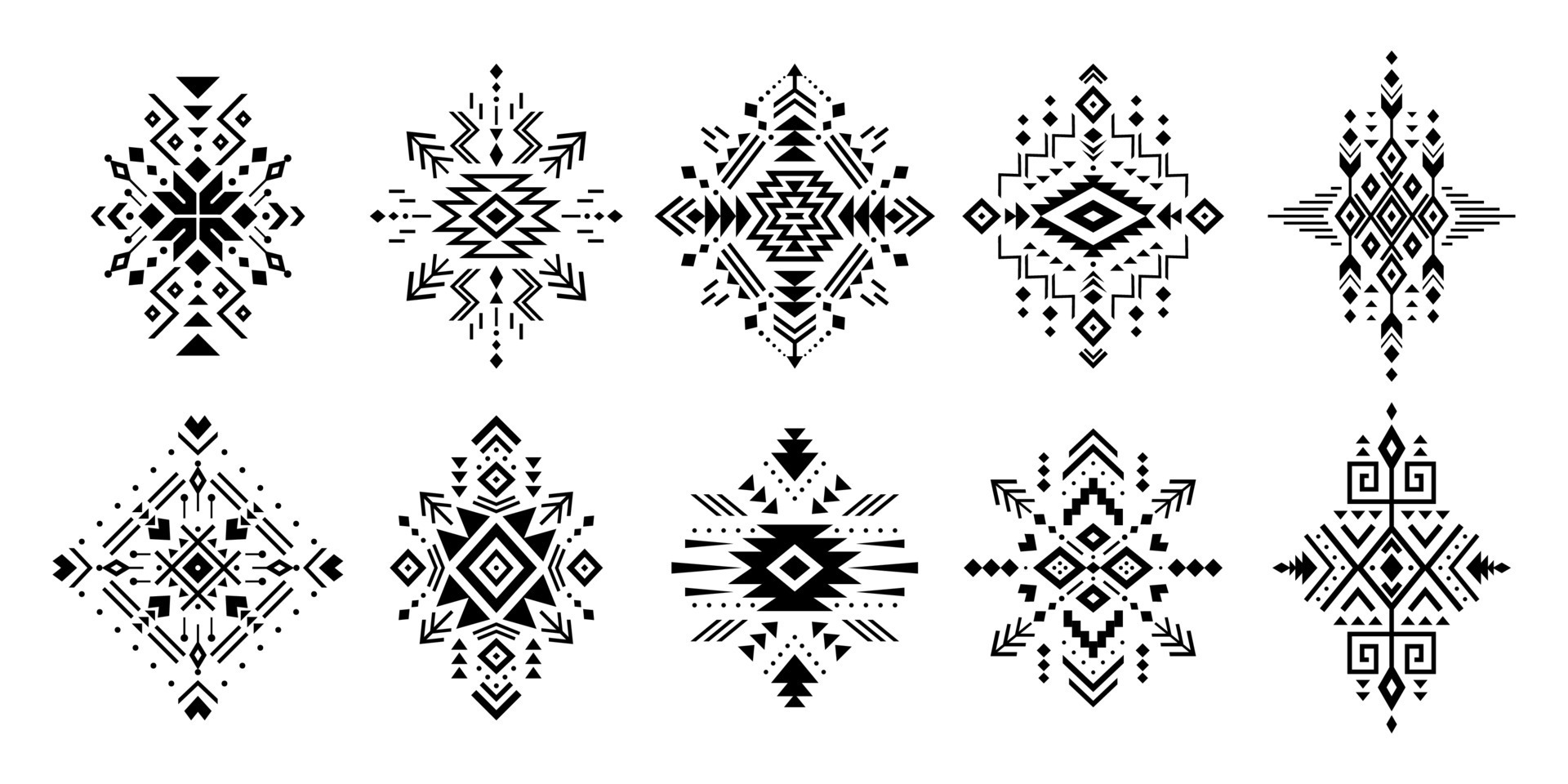 Aztec vector elements. 22768317 Vector Art at Vecteezy