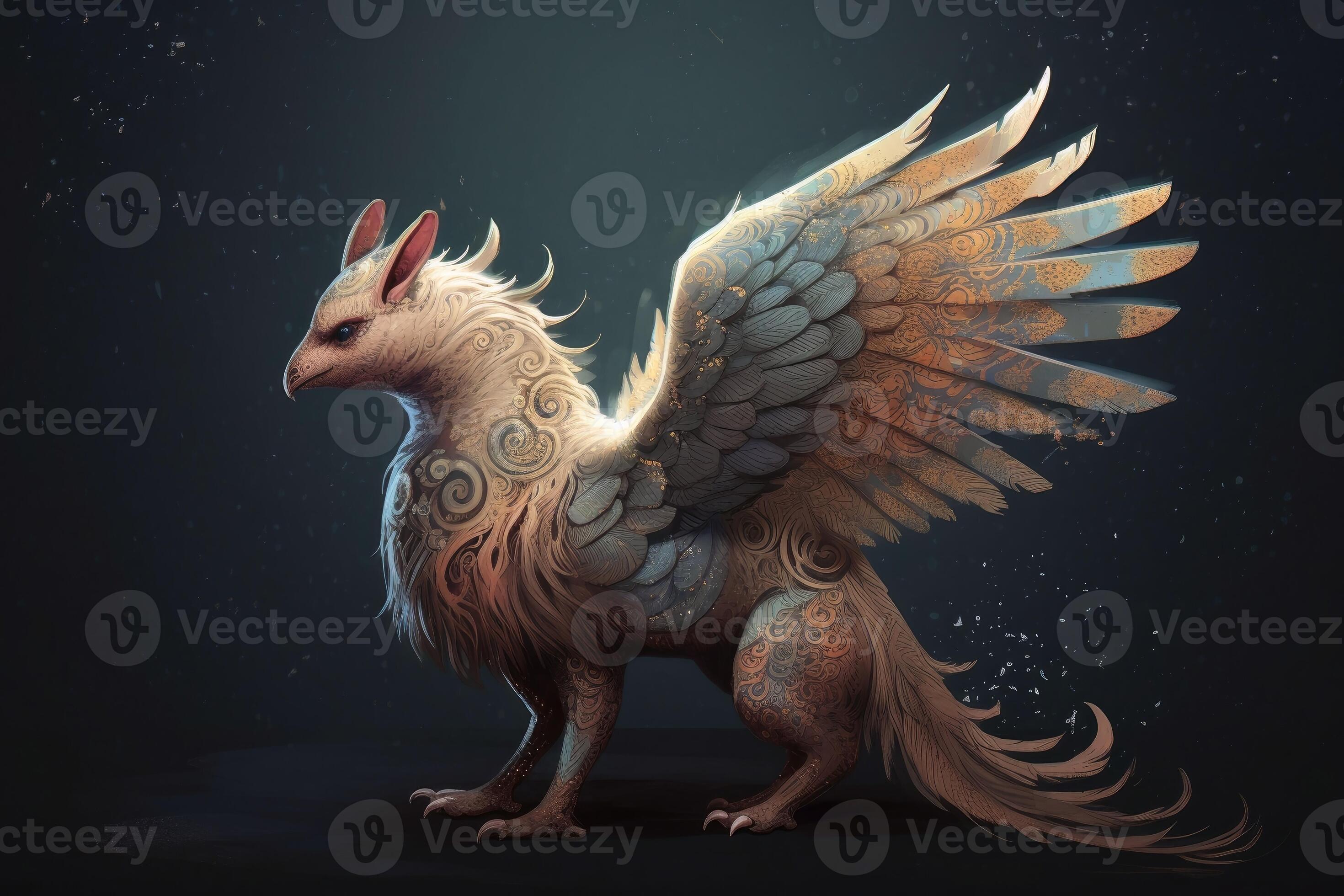 A mythical creature with wings created with technology. 22768813 Stock Photo at Vecteezy