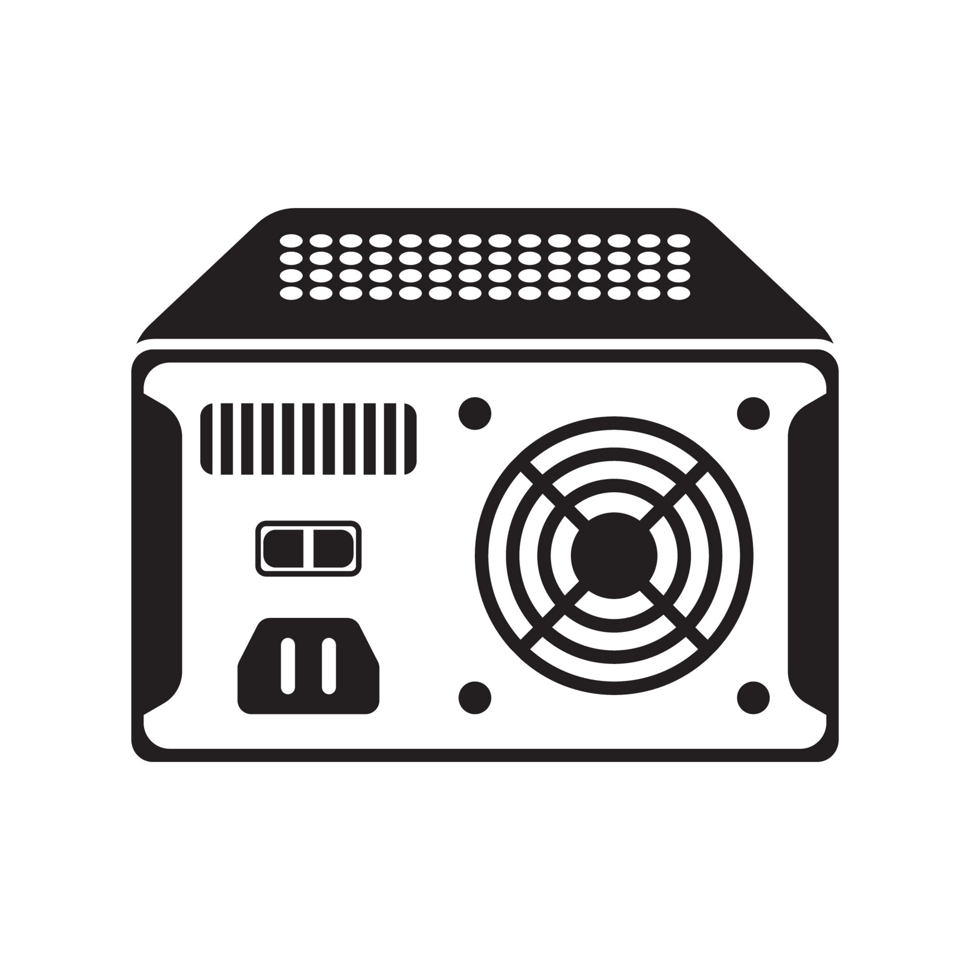 Computer power supply icon,logo illustration design template 22772105 Vector Art at Vecteezy